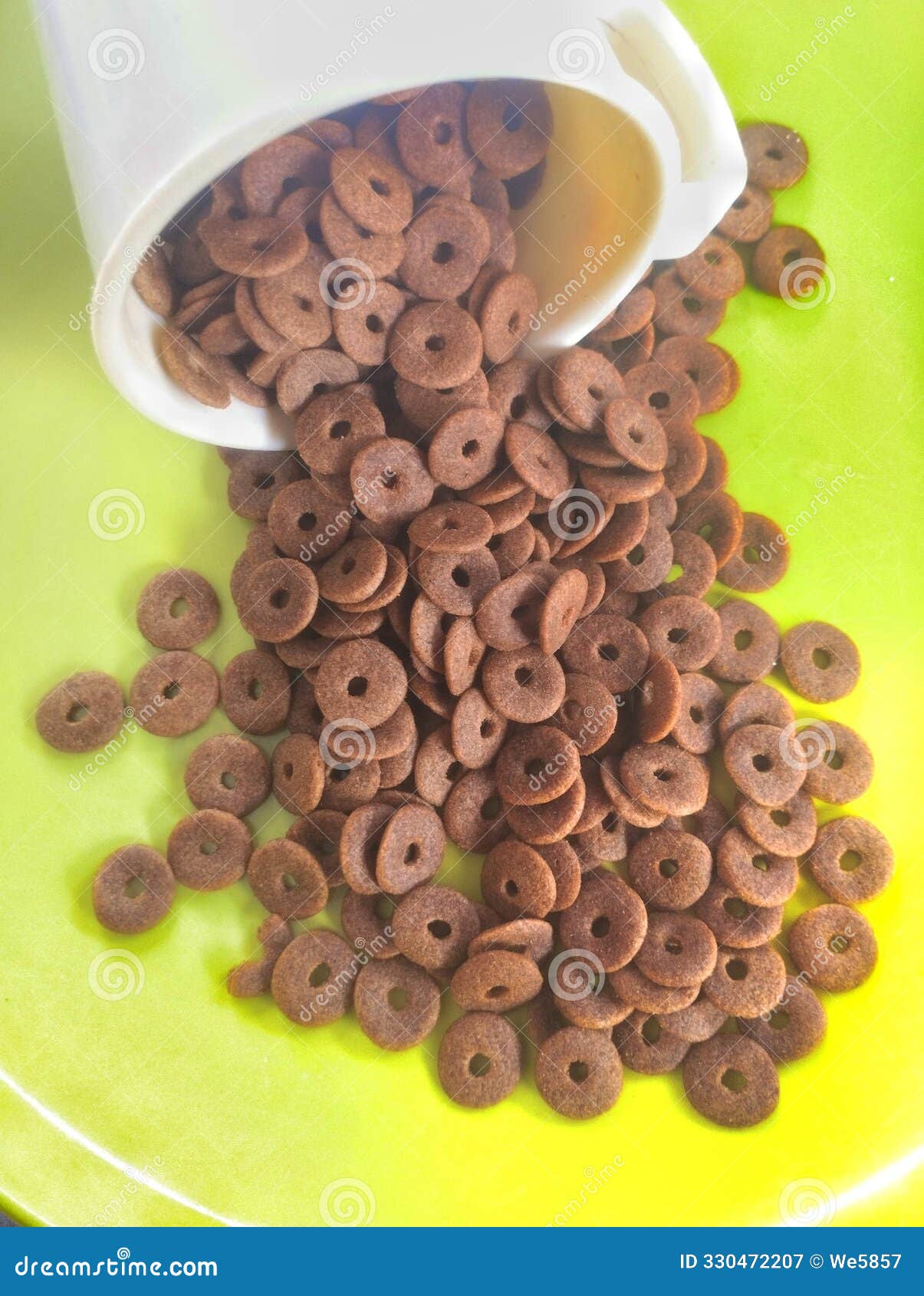 Cat food that poured stock image. Image of face, accessory - 330472207