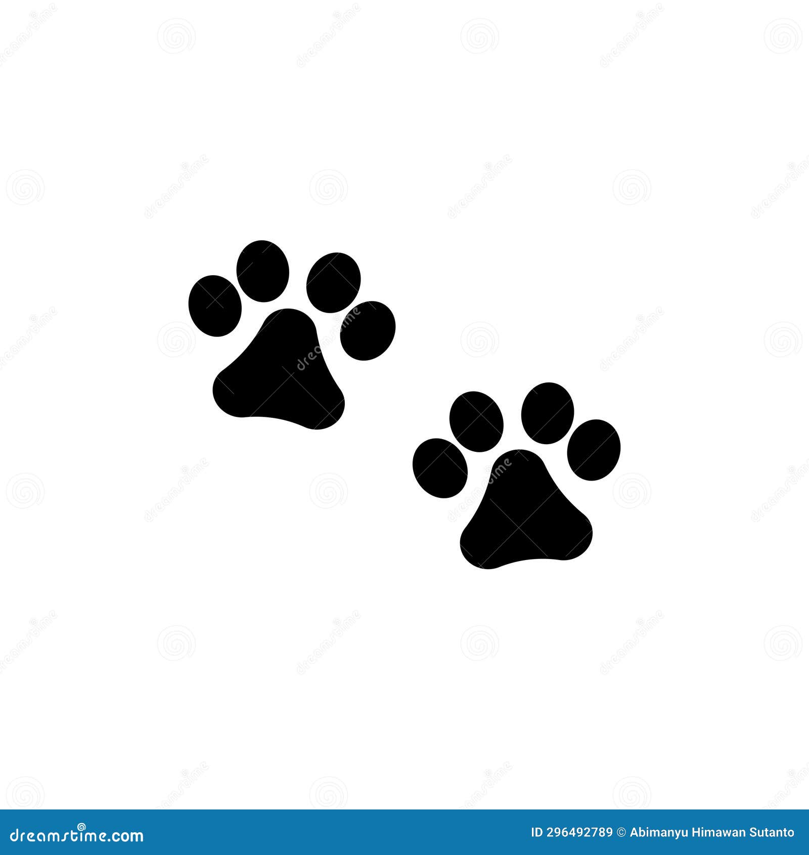 Cat footprint icon vector stock vector. Illustration of global - 296492789