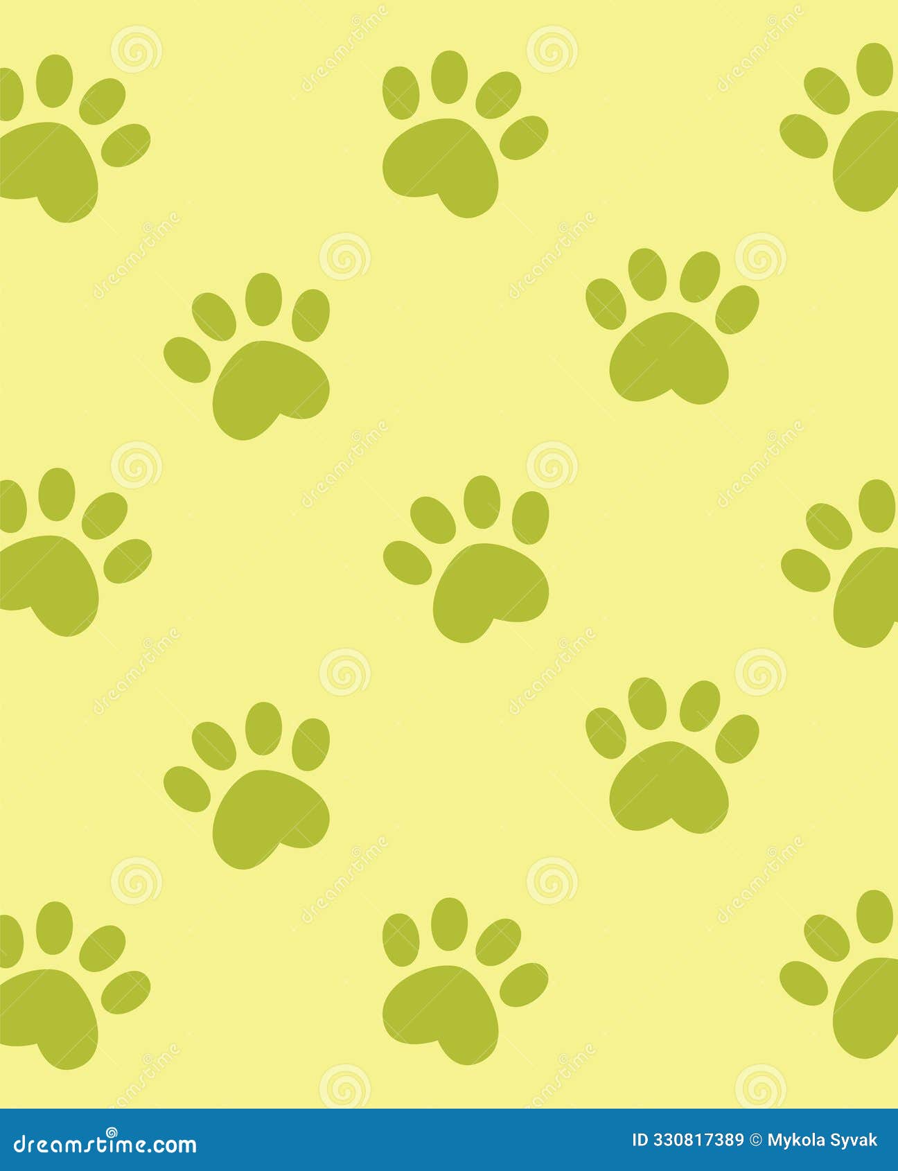Cat Footprints Background Poster Stock Illustration - Illustration of ...