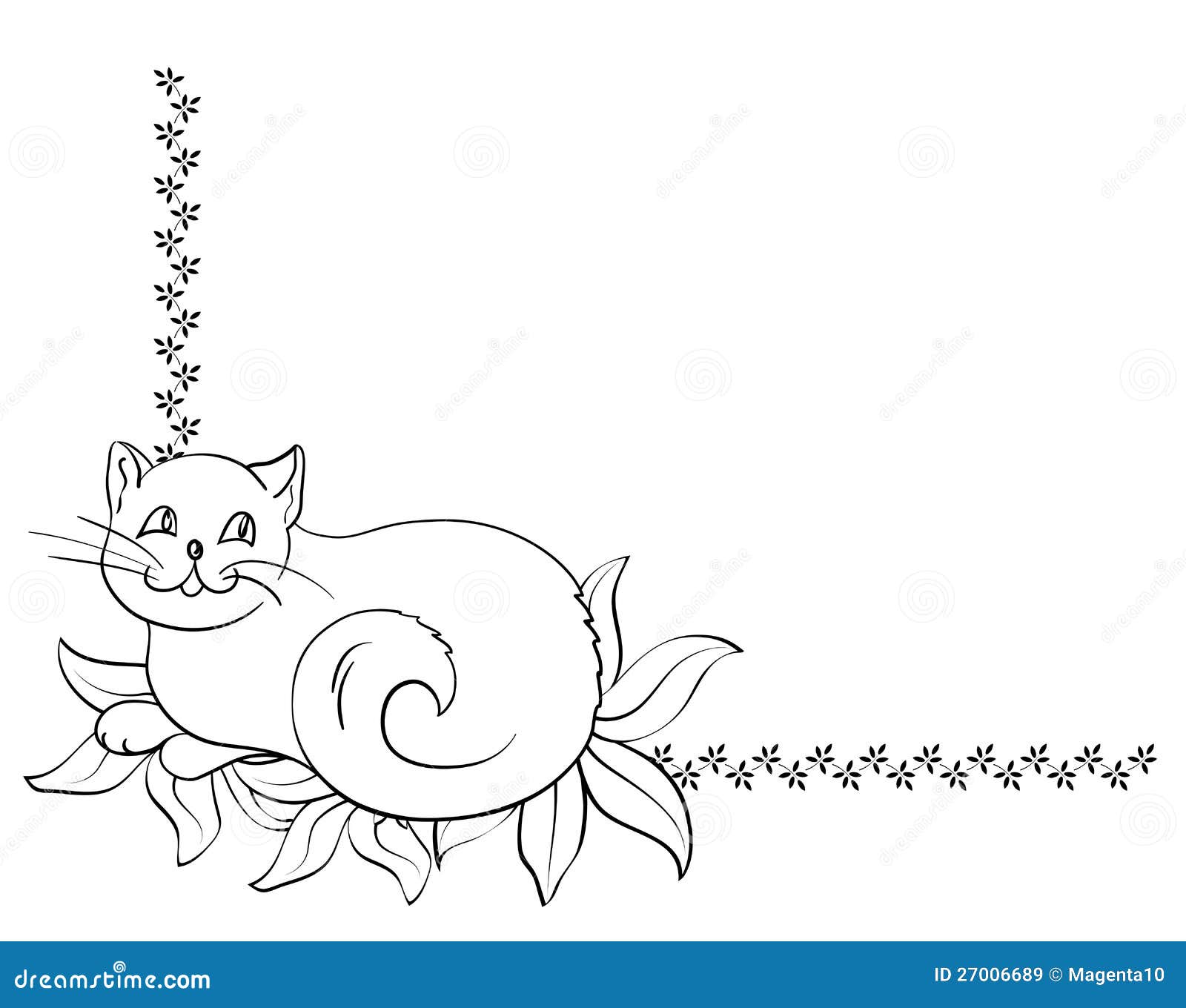 Cat frame stock vector. Illustration of feline, domestic - 27006689