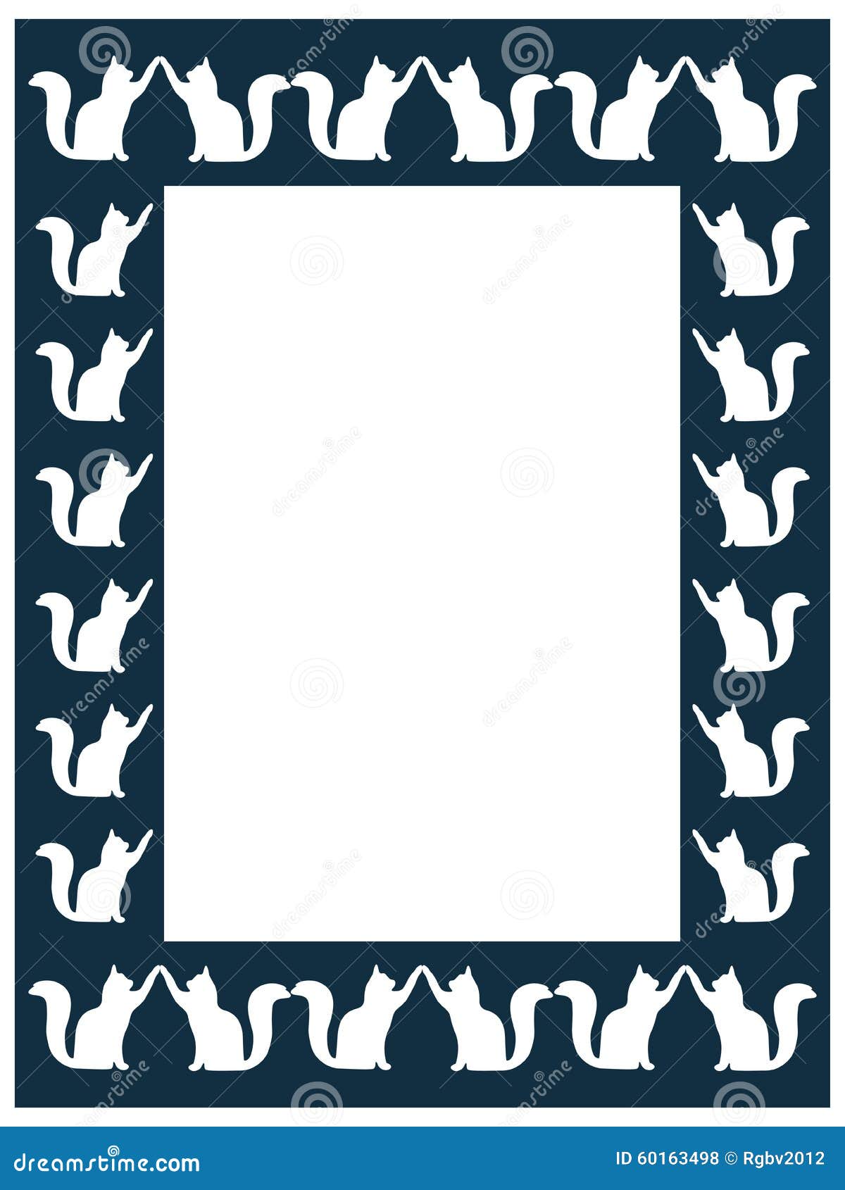 Cat Frame vector illustratie. Illustration of decoratief - 60163498