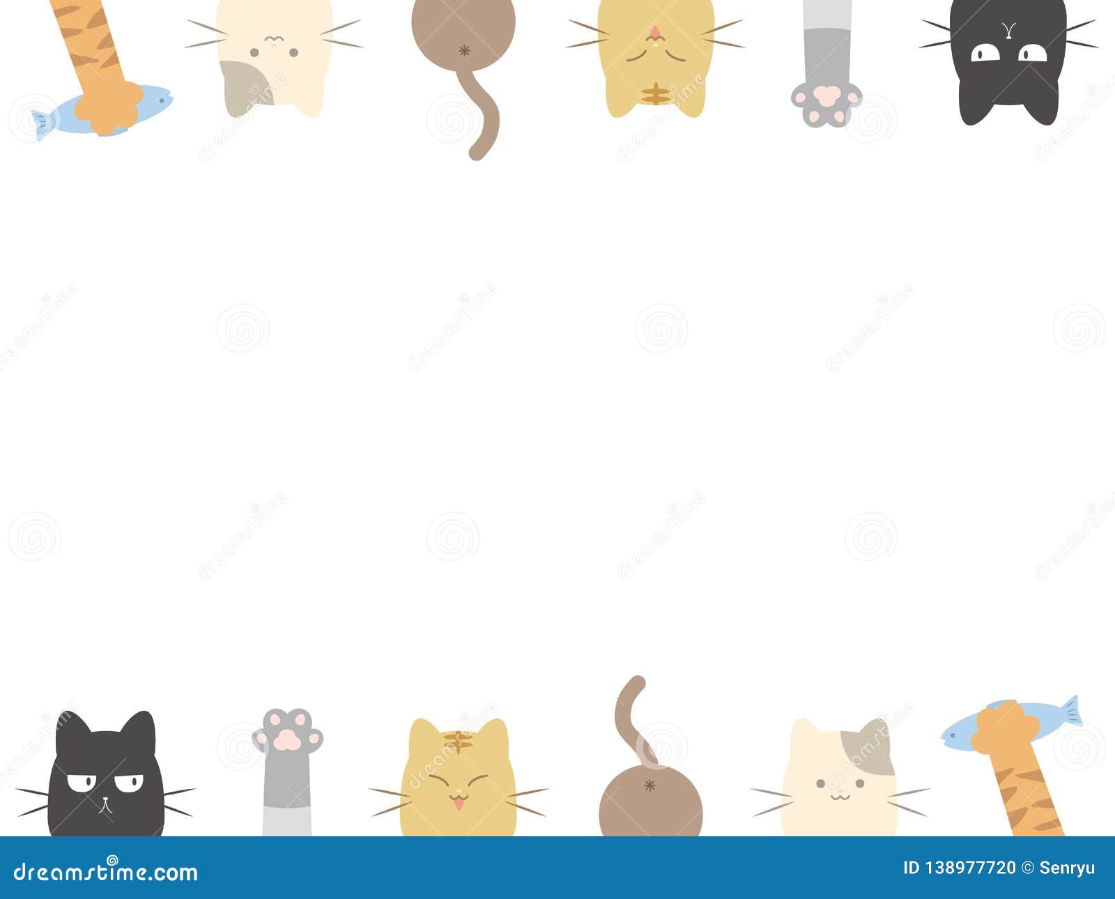 Cat frame stock vector. Illustration of animal, tail - 138977720