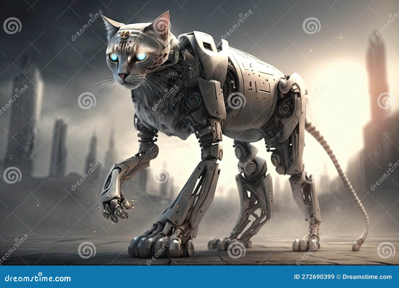 Robotic Cat Leg With An Advanced Spring And Shock Absorbers At The ...