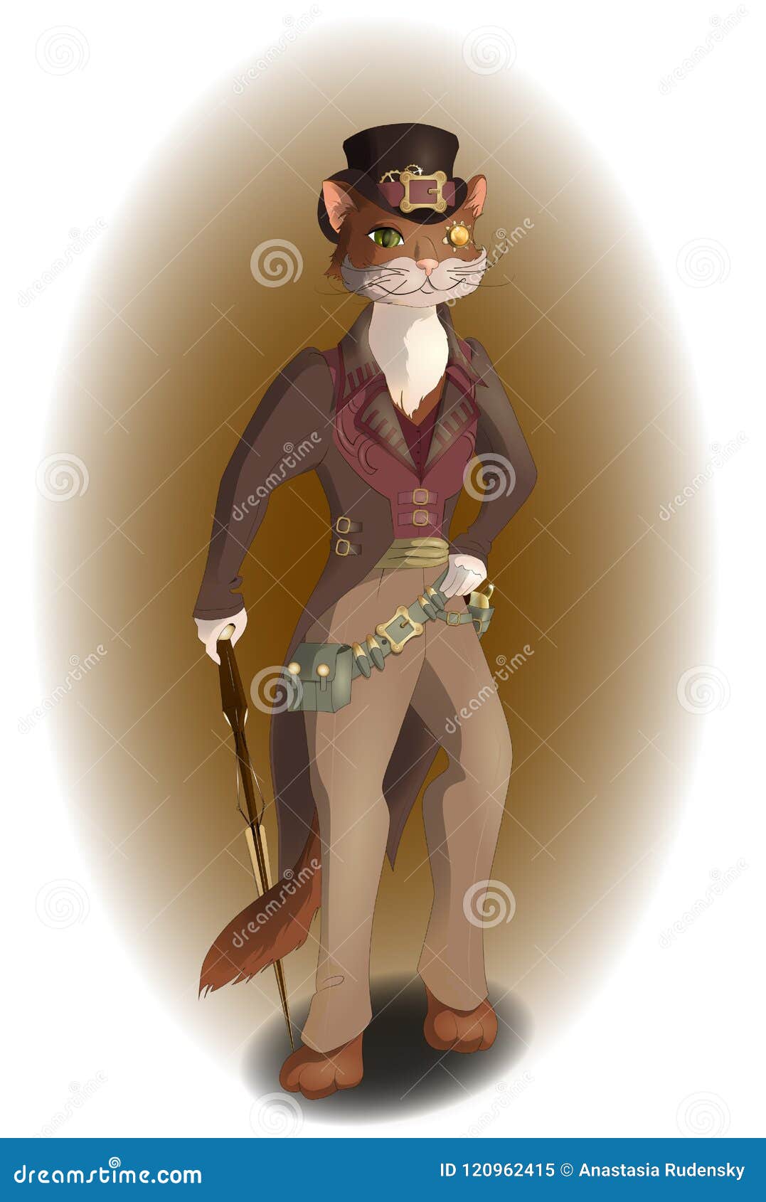 Cat gentleman stock vector. Illustration of embossing - 120962415