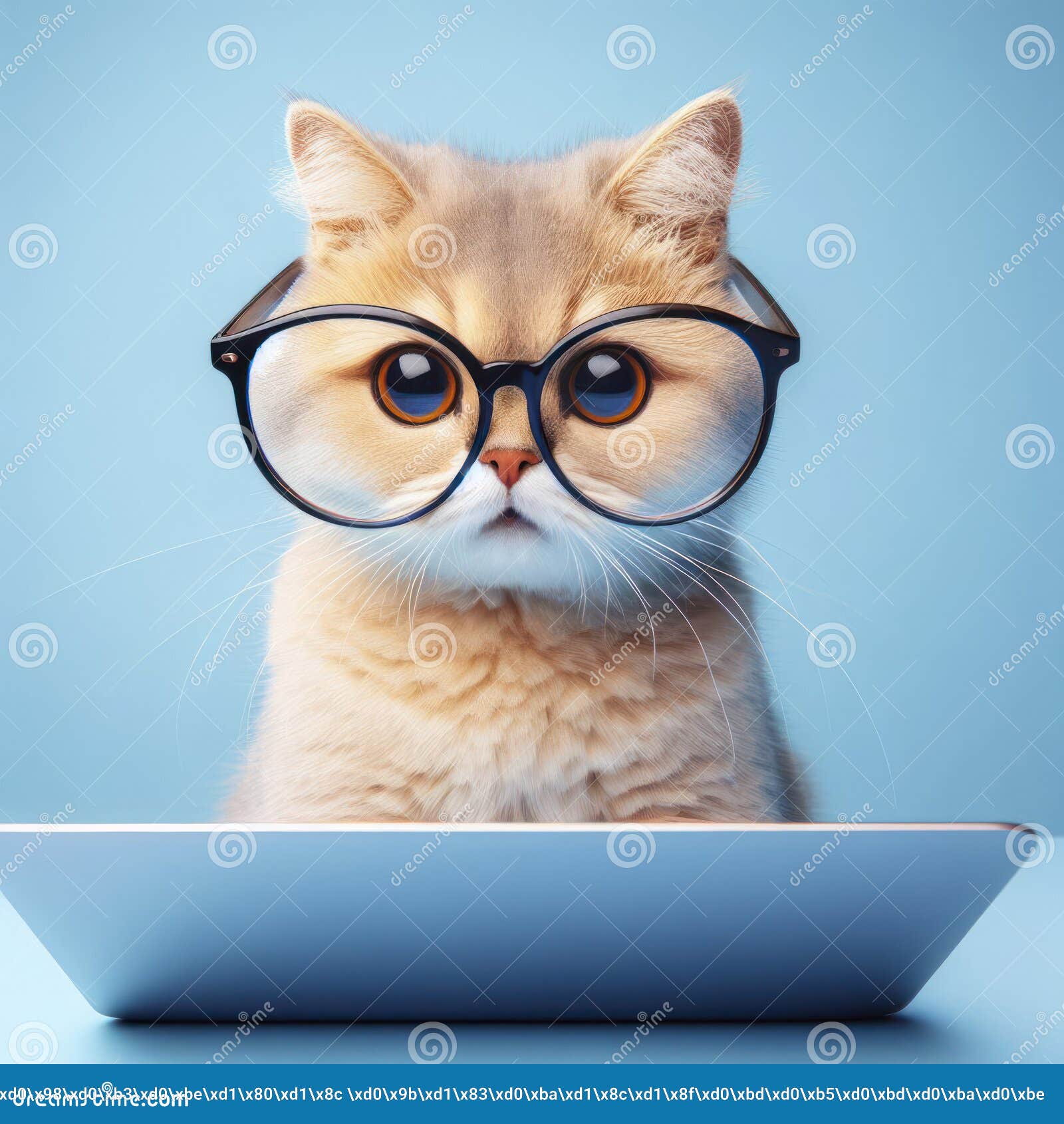A Cat with Glasses and a Surprised Look on Her Face is Looking at a ...
