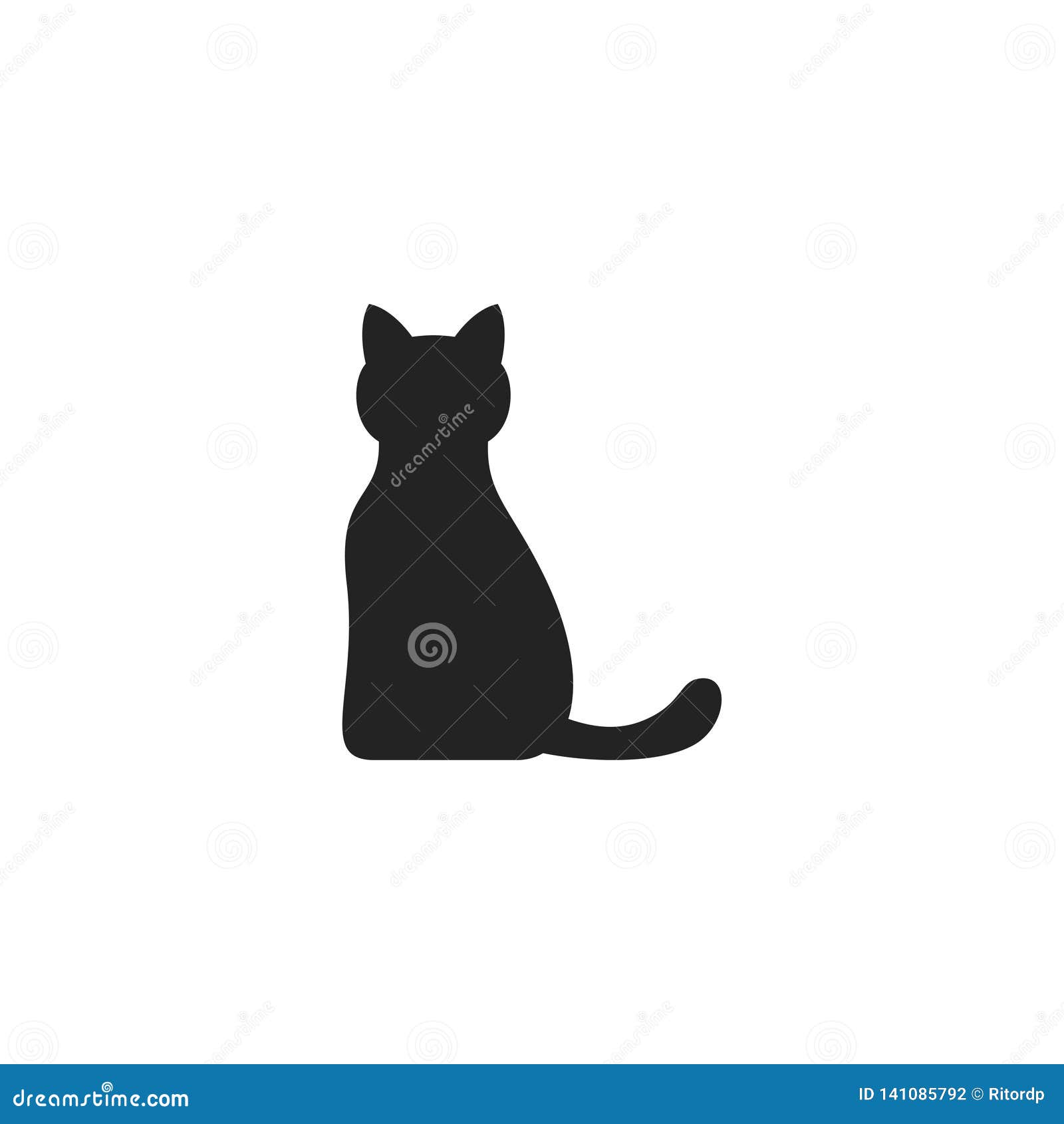 Cat Glyph Vector Icon, Symbole Ou Logo Illustration de Vecteur ...