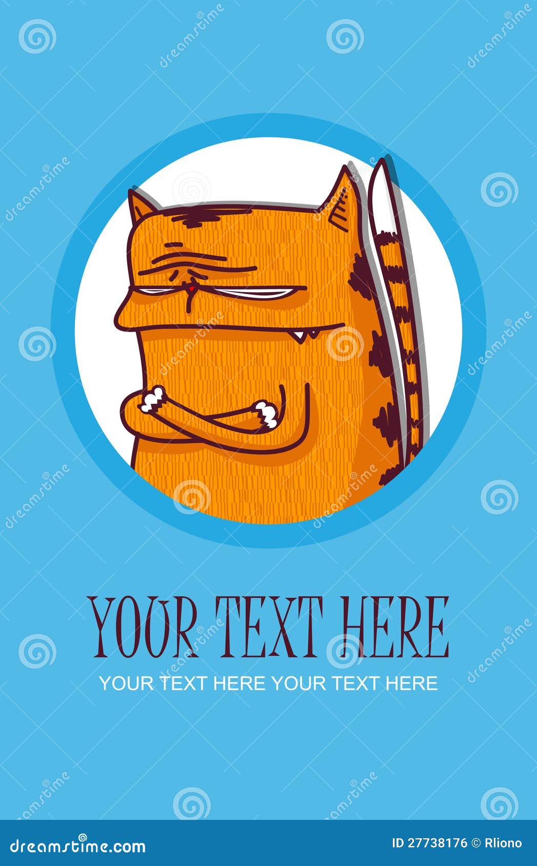 Cat greeting card. stock vector. Illustration of childish - 27738176