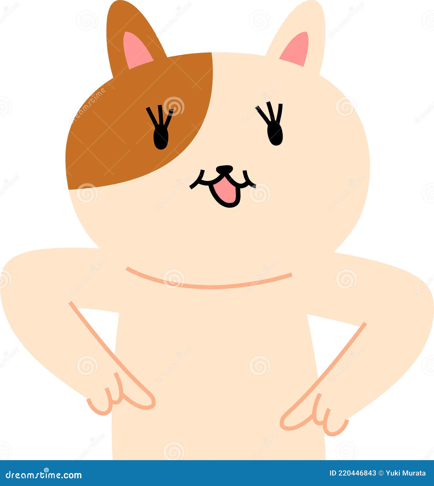 Cat that Guides You by Pointing Your Finger Stock Vector - Illustration ...