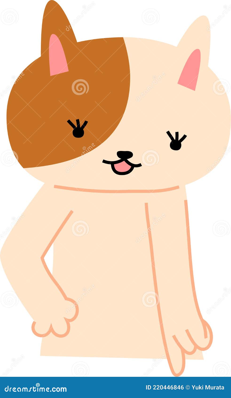 Cat that Guides You by Pointing Your Finger Stock Vector - Illustration ...