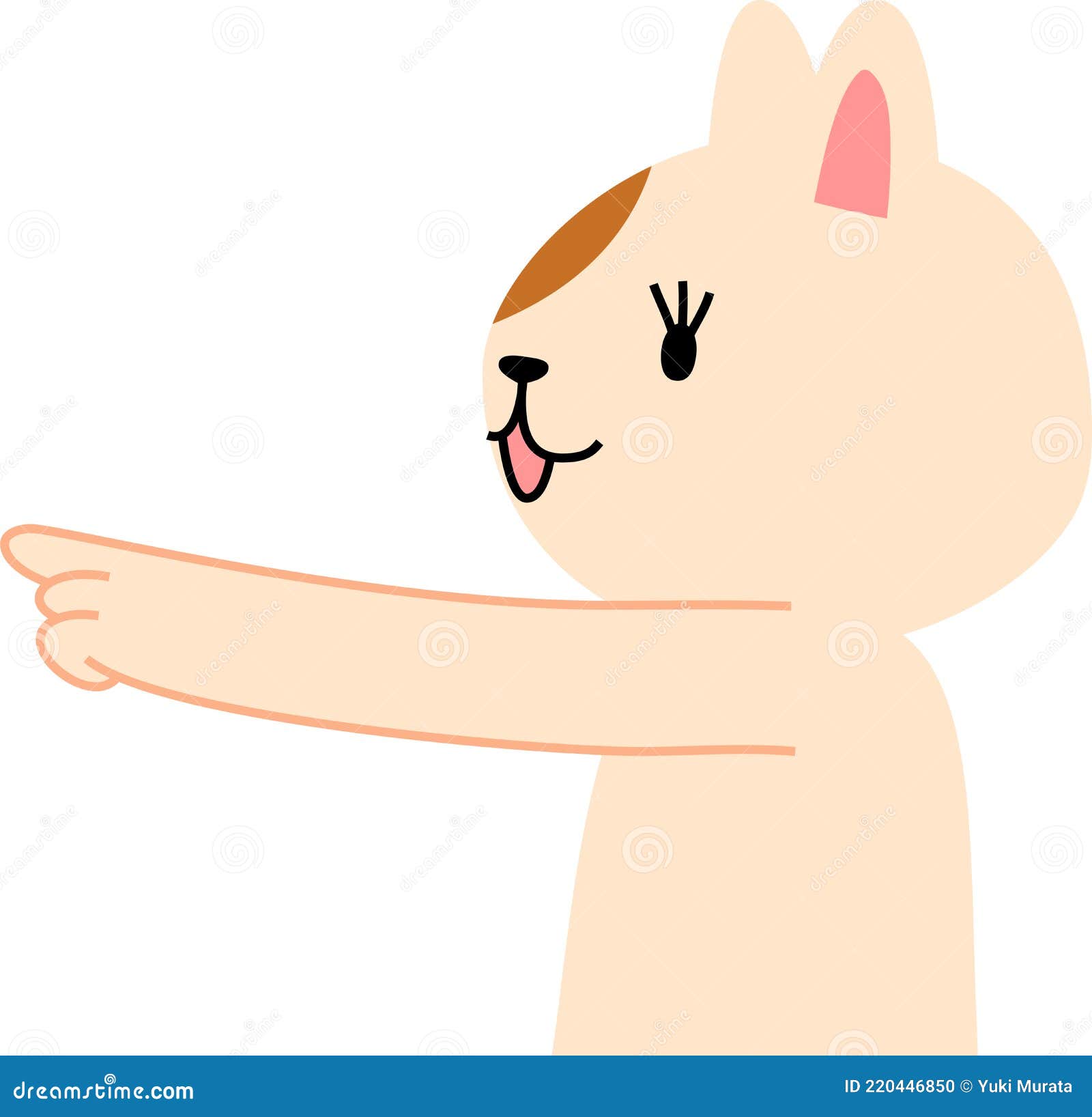 Cat that Guides You by Pointing Your Finger Stock Vector - Illustration ...