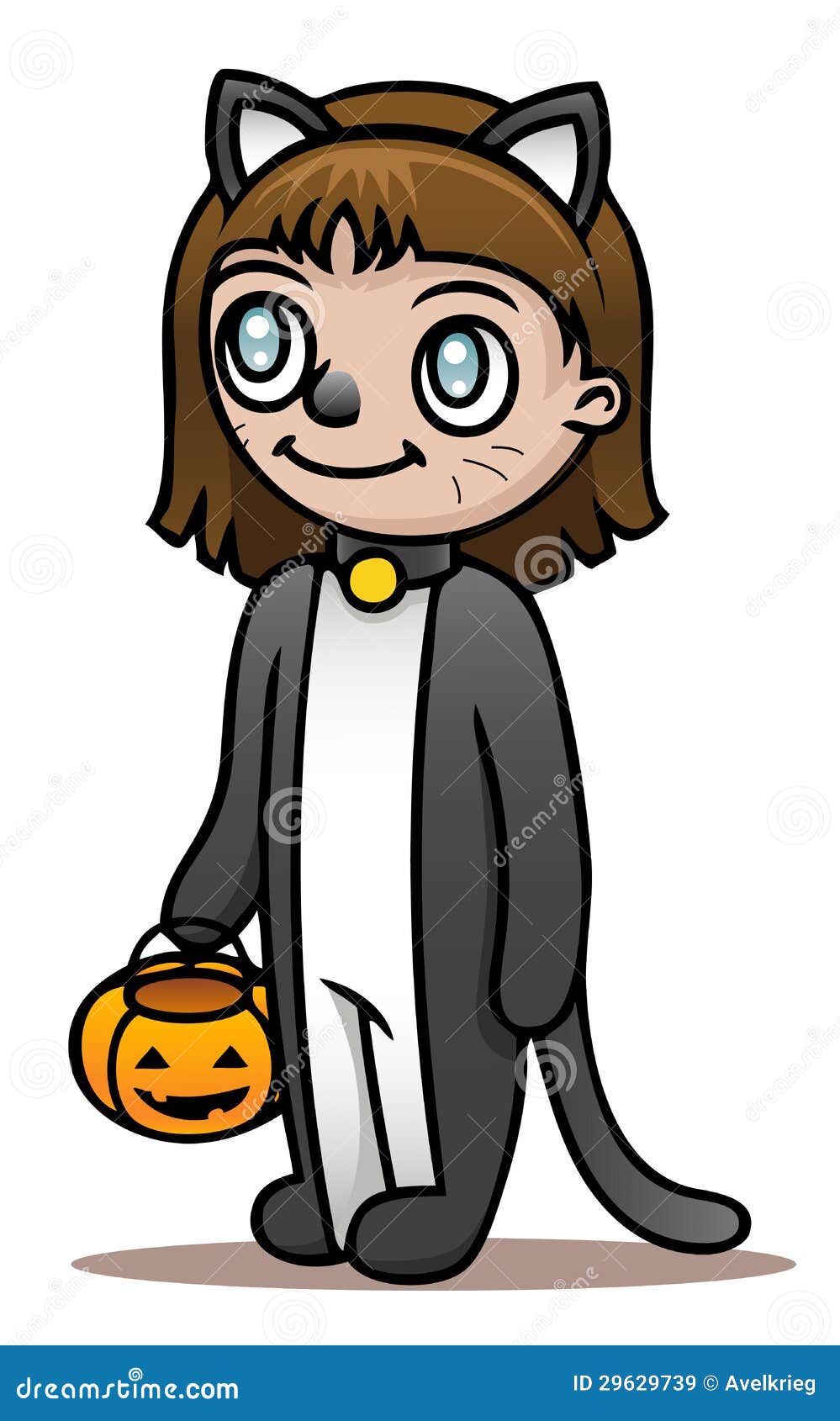 Cat Halloween Costume stock vector. Illustration of gather - 29629739