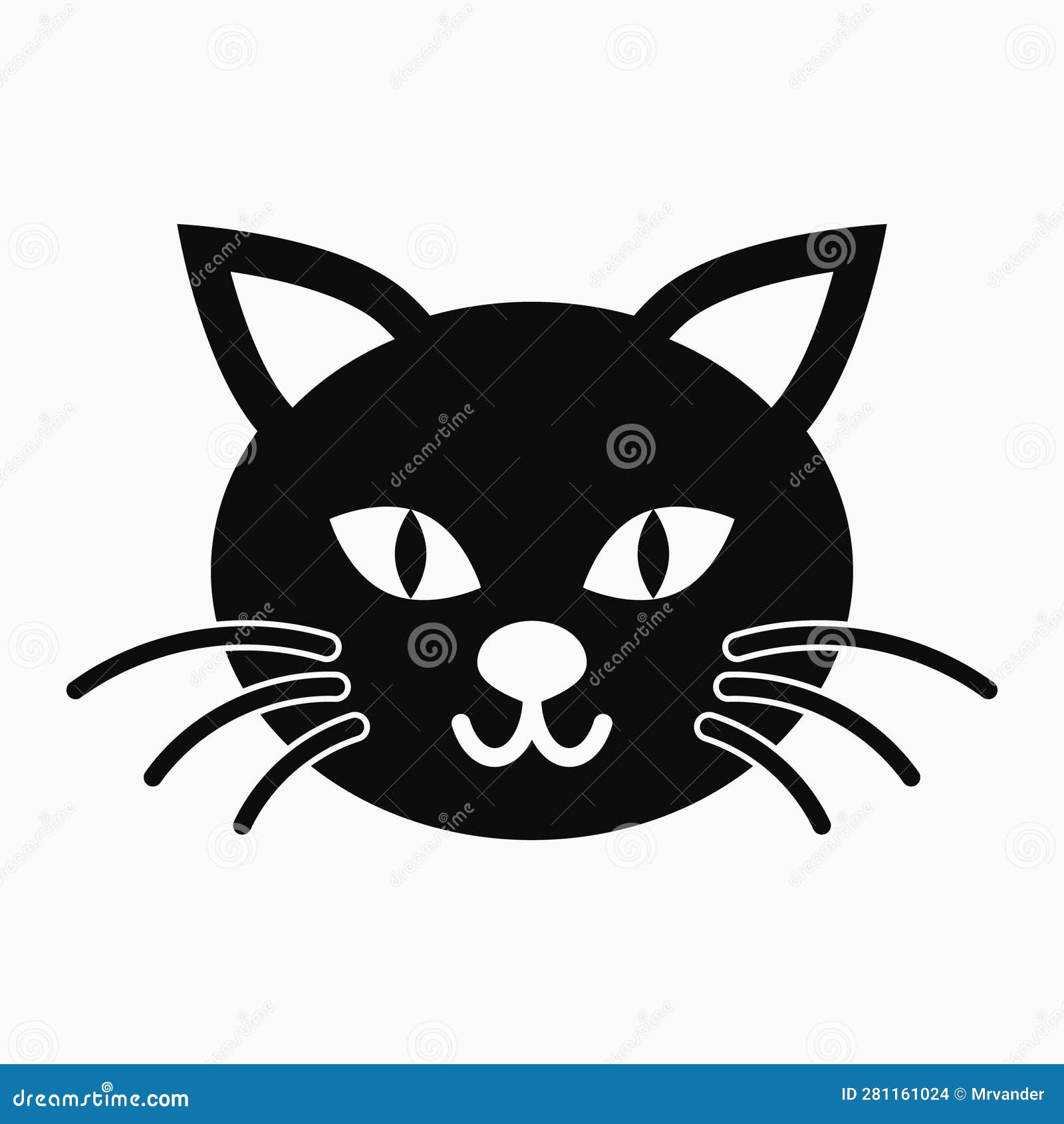 Cat Head, Face Logo. Vector Icon Template Stock Vector - Illustration ...