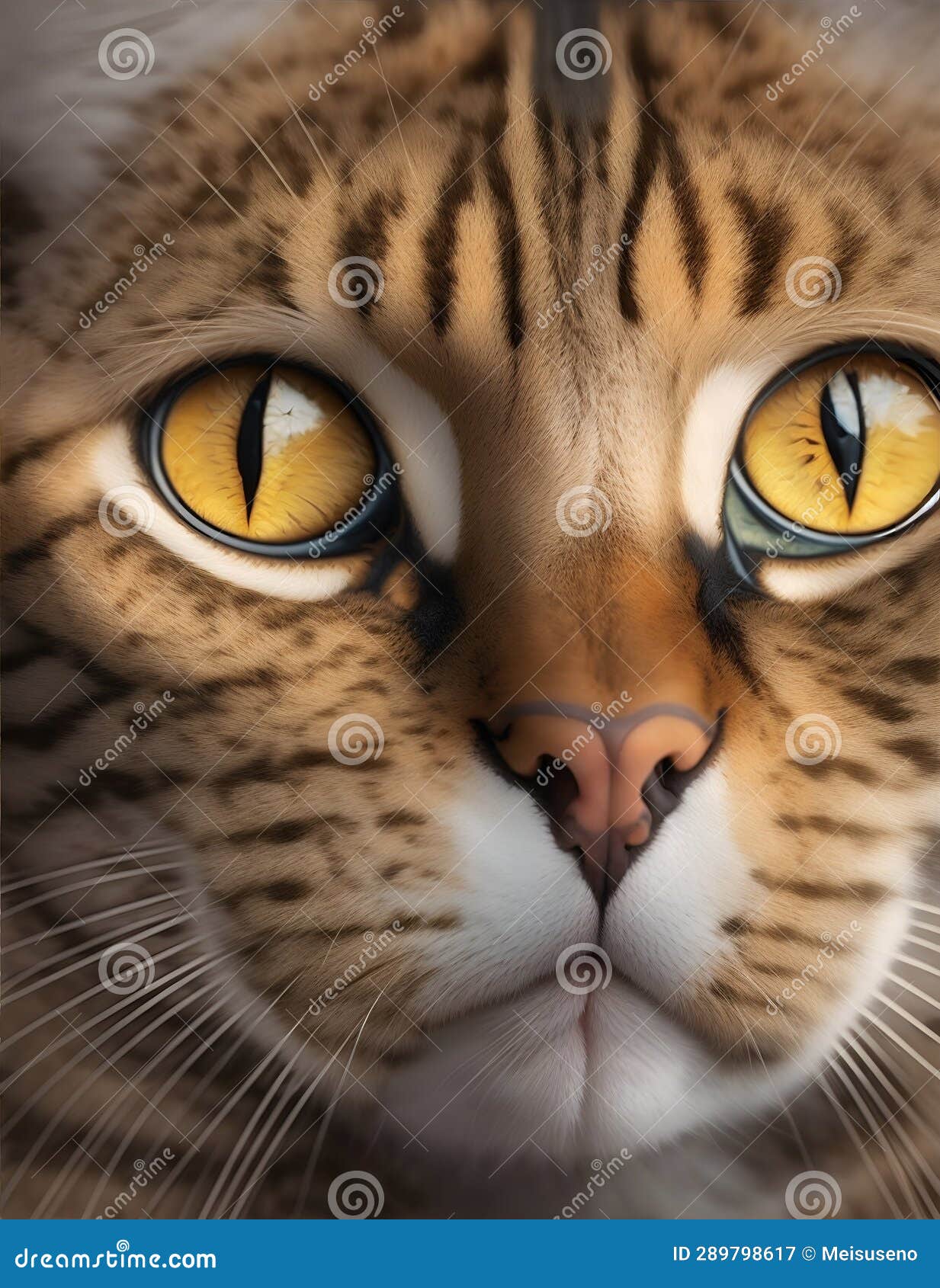 Cat Head, Front View Illustration Stock Illustration - Illustration of ...