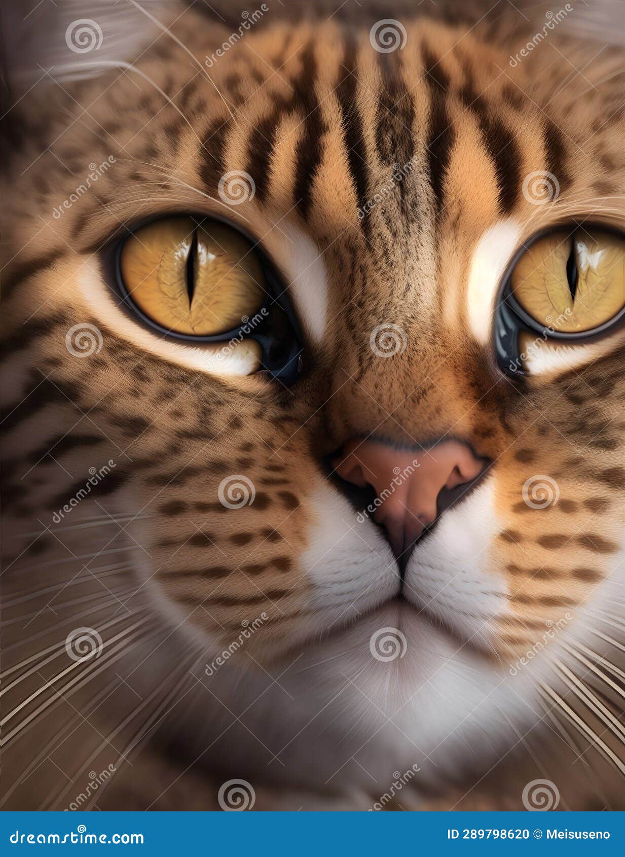 Cat Head, Front View Illustration Stock Illustration - Illustration of ...