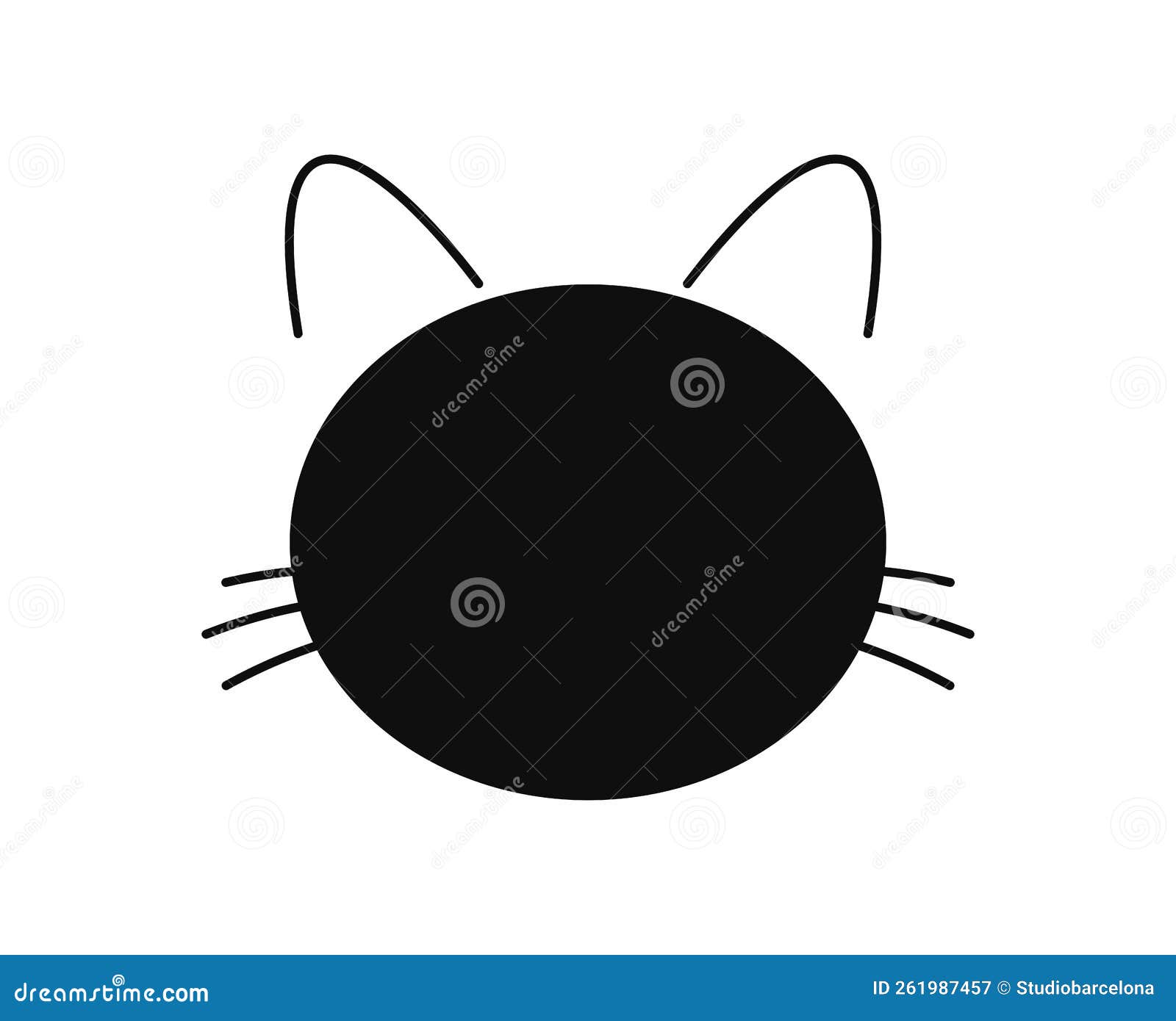 Cat head icon stock vector. Illustration of design, graphic - 261987457