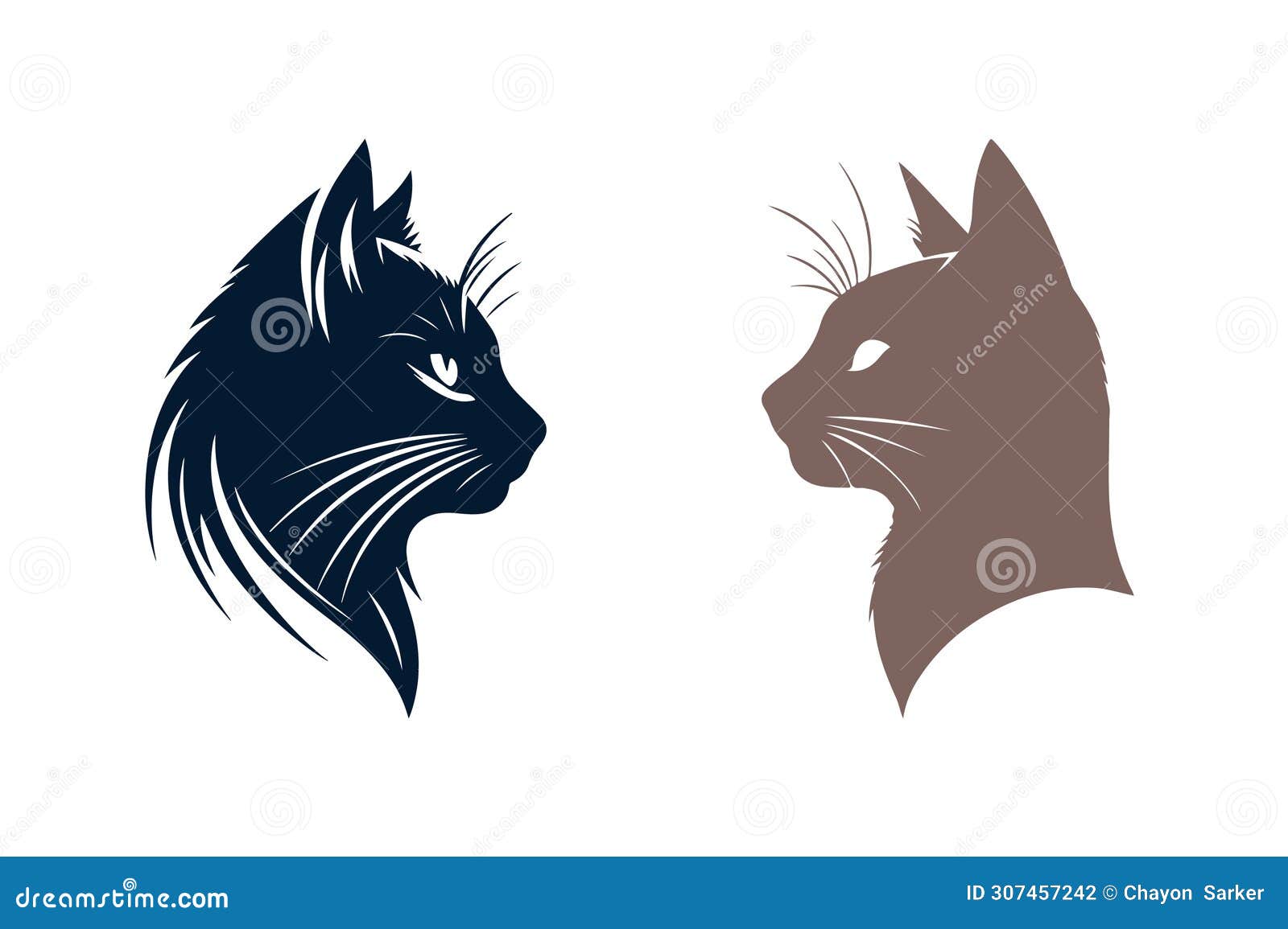 Cat Head Icon, Cat Head Vector Illustration Stock Vector - Illustration ...