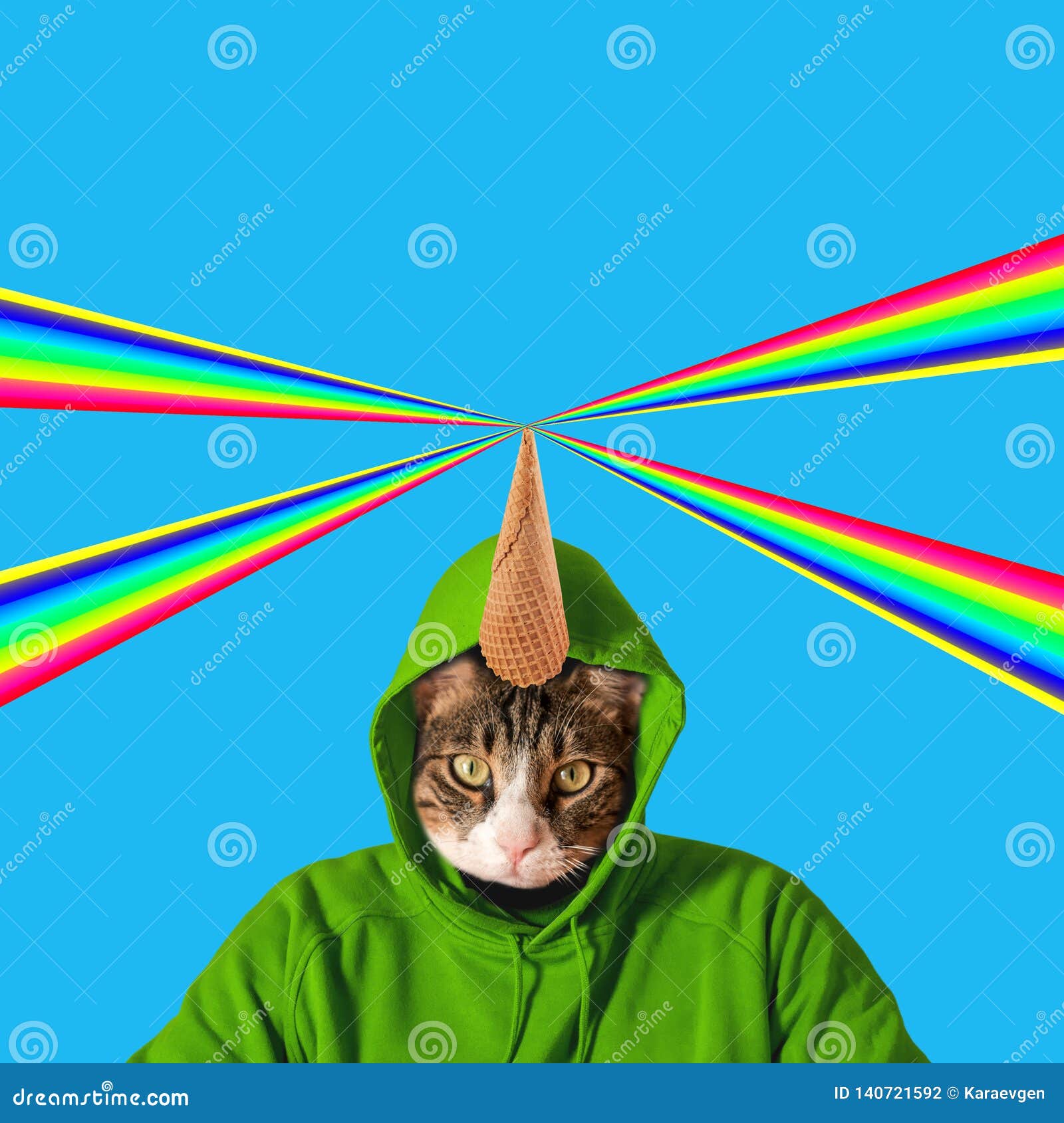 Ofwgkta Cat Eating Rainbow