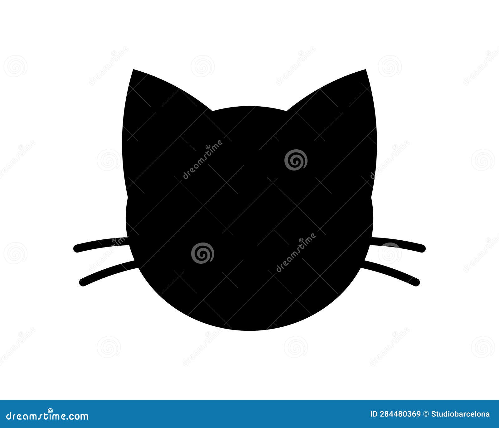 Cat head shape icon stock vector. Illustration of graphic - 284480369