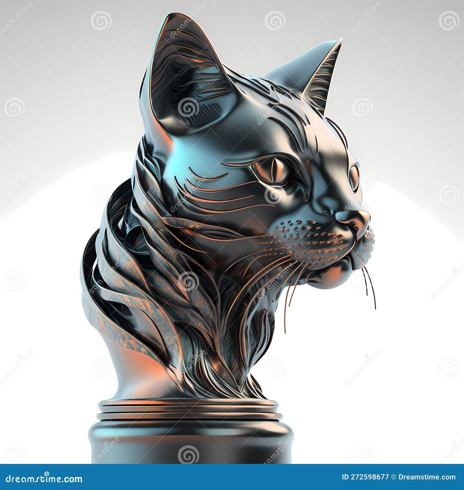 Cat Trophy for Winner. Generative AI Stock Image - Image of goblet ...
