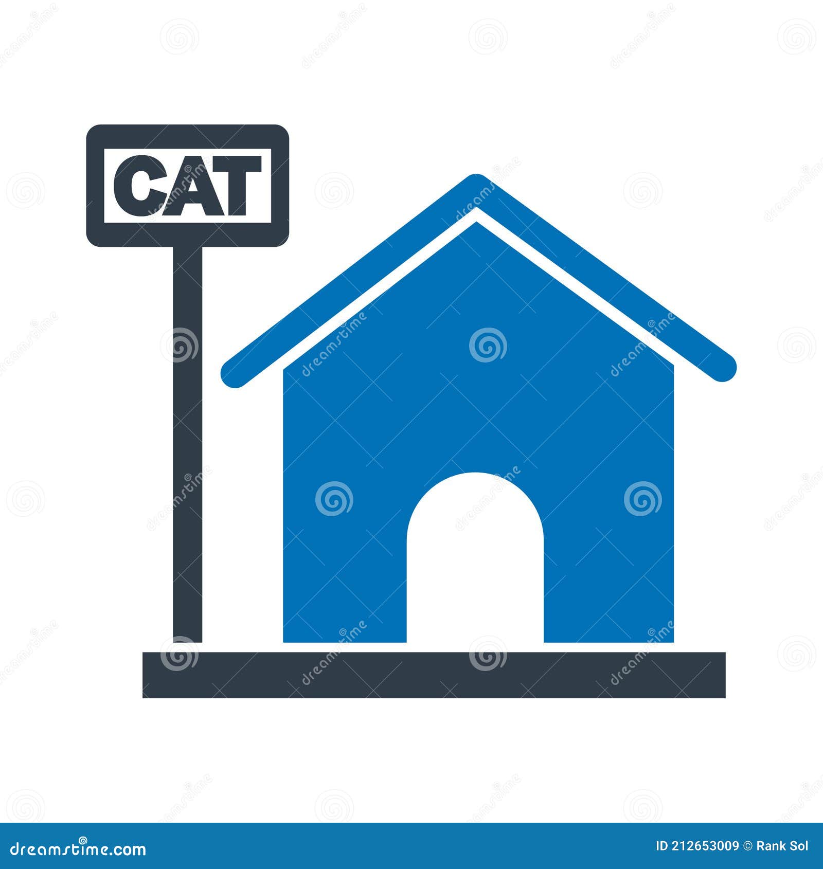 Cat House Isolated Vector Icon Which Can Easily Modify or Edit Stock ...