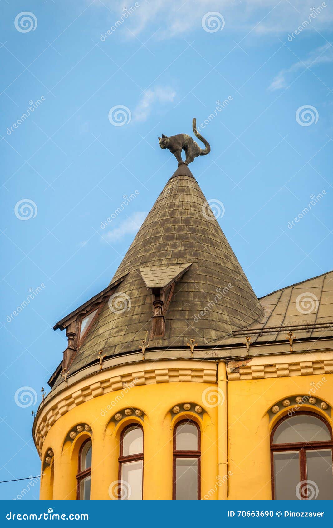 Cat house, Riga stock photo. Image of vertical, symbol - 70663690