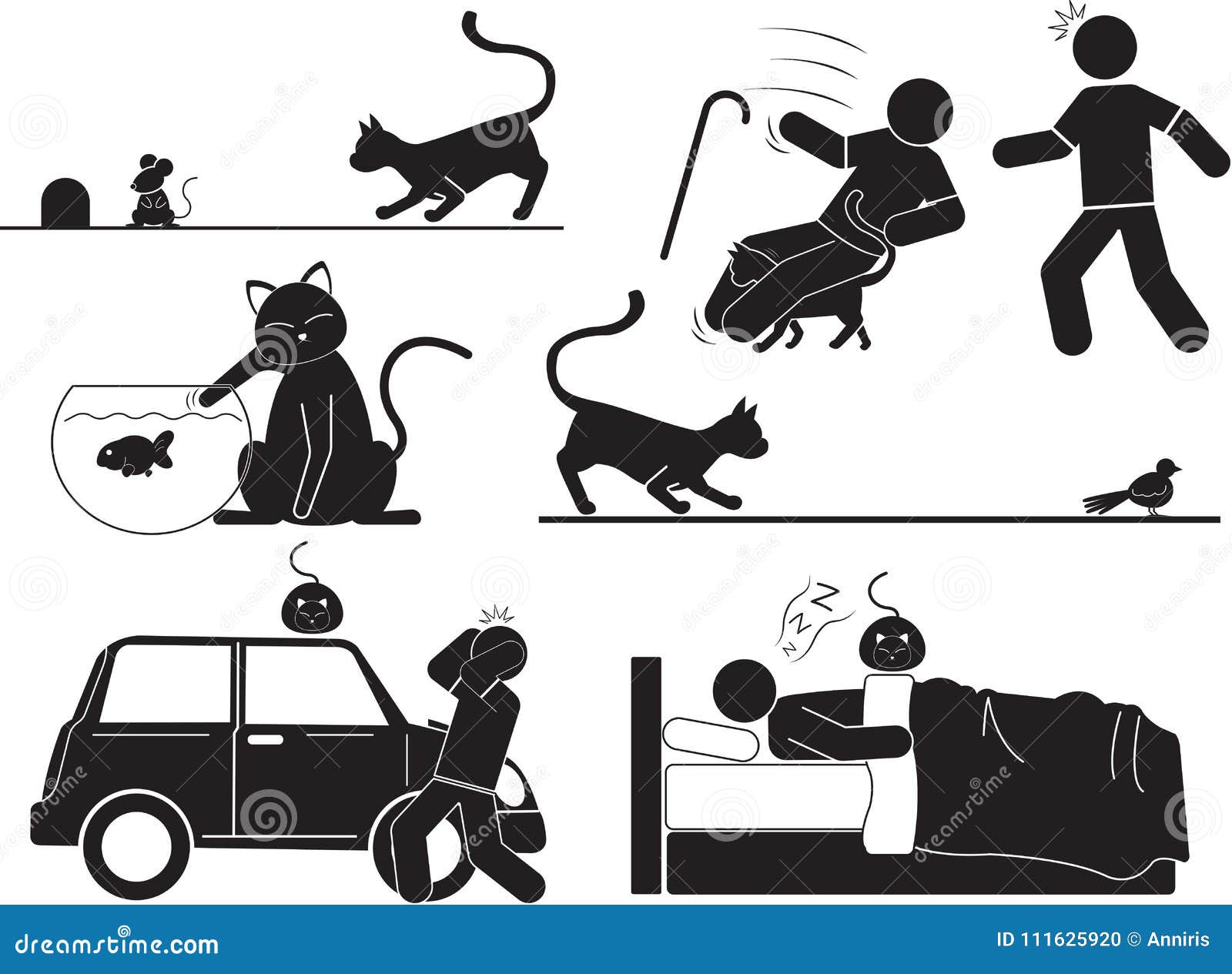 Cat and human stock vector. Illustration of veterinarian - 111625920