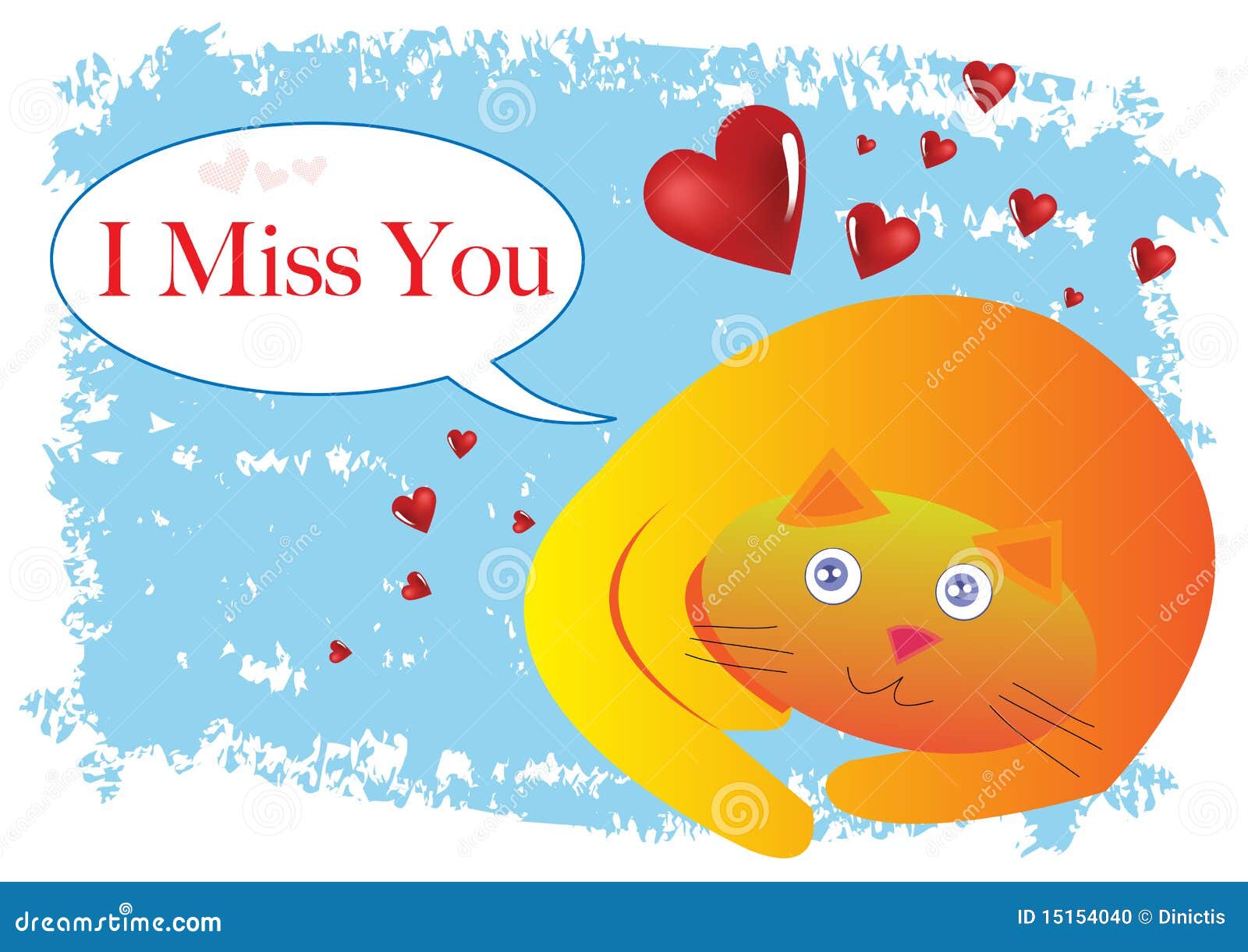 Cat I Miss You Illustration Stock Vector - Illustration of miss, mammal ...
