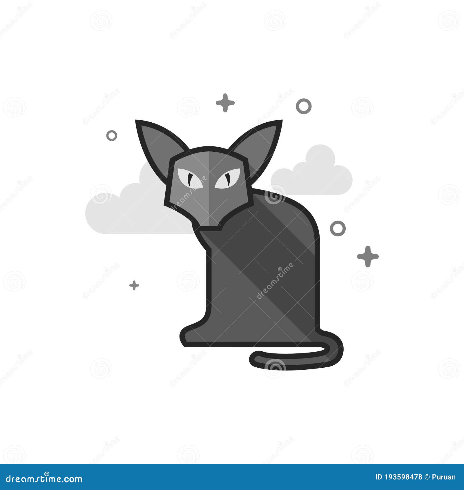 Flat Grayscale Icon - Propagate Arrows Cartoon Vector | CartoonDealer ...