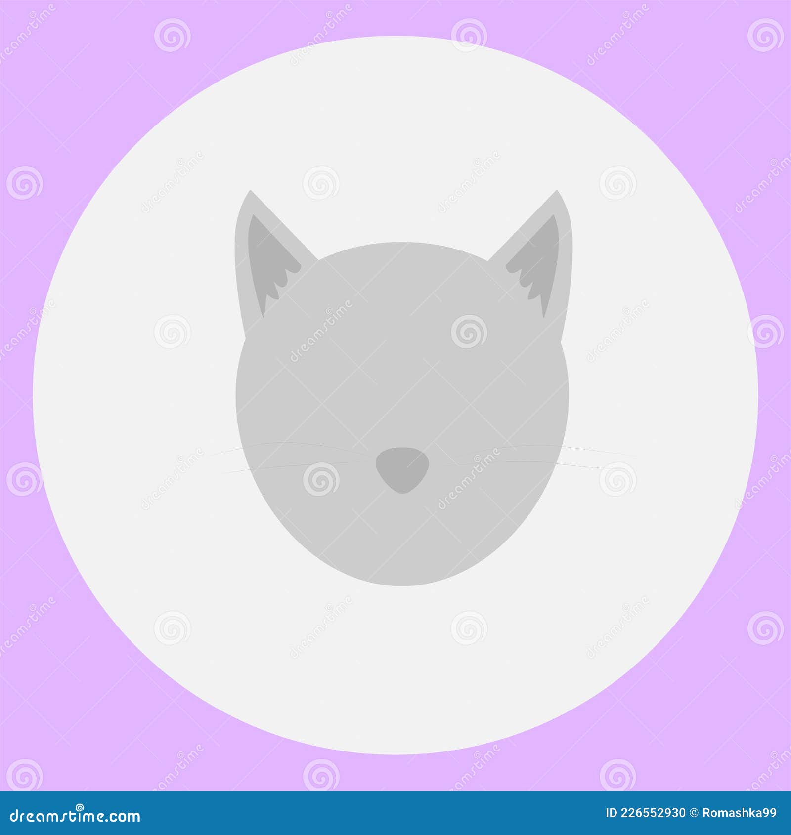 Cat Icon Isolated on White Background. Vector Art. Stock Vector ...