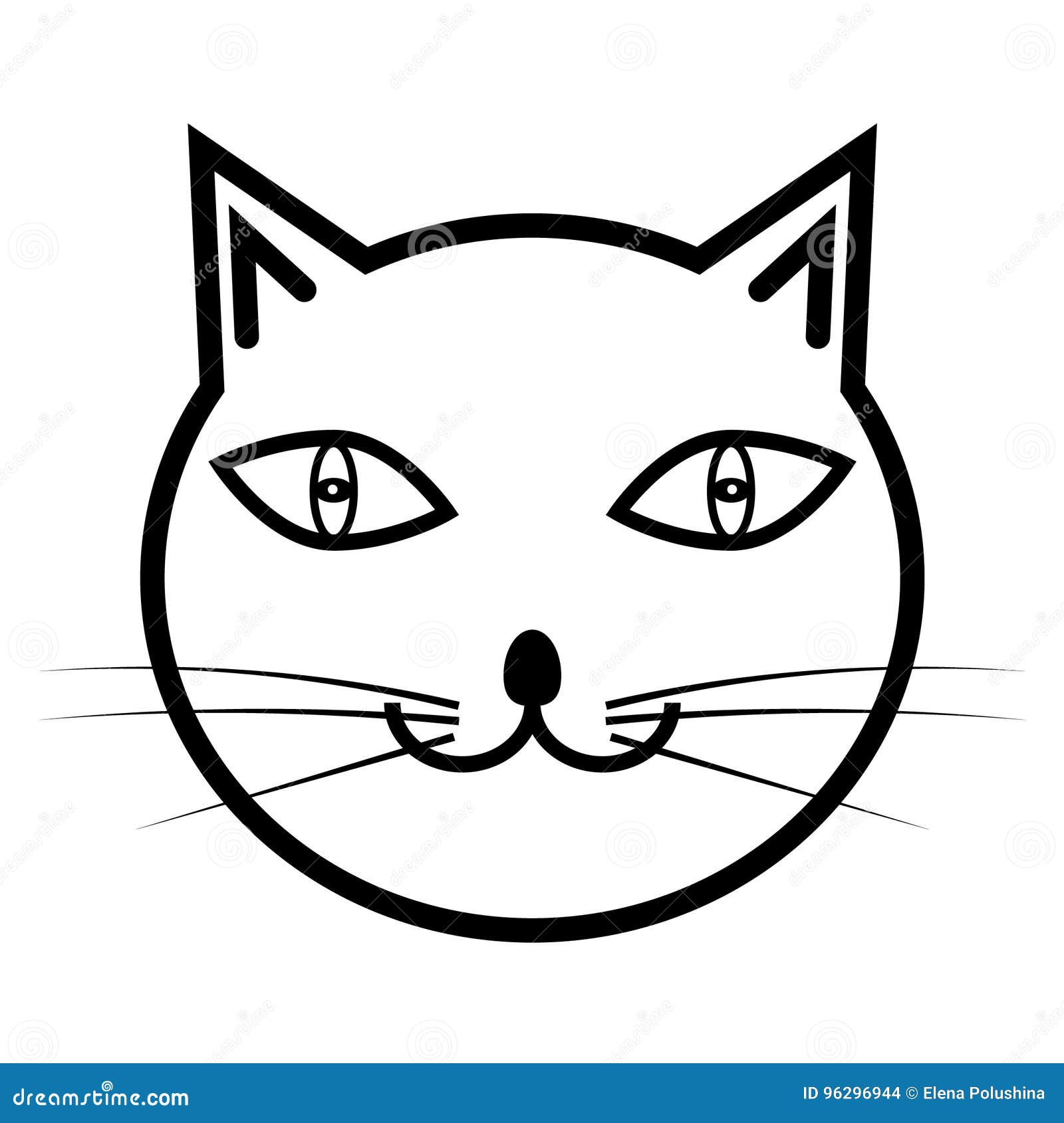 Cat icon isolated stock illustration. Illustration of element - 96296944