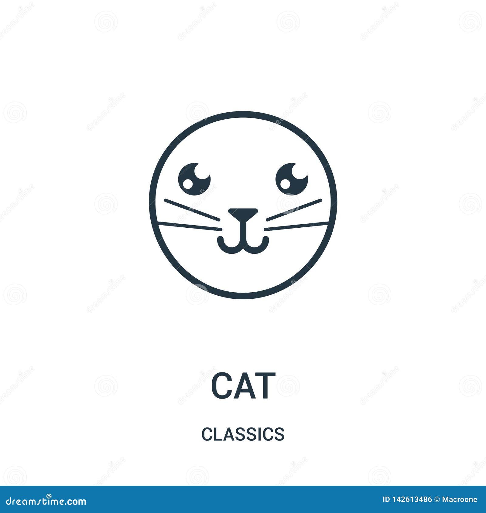 Cat Icon Vector From Classics Collection. Thin Line Cat Outline Icon ...