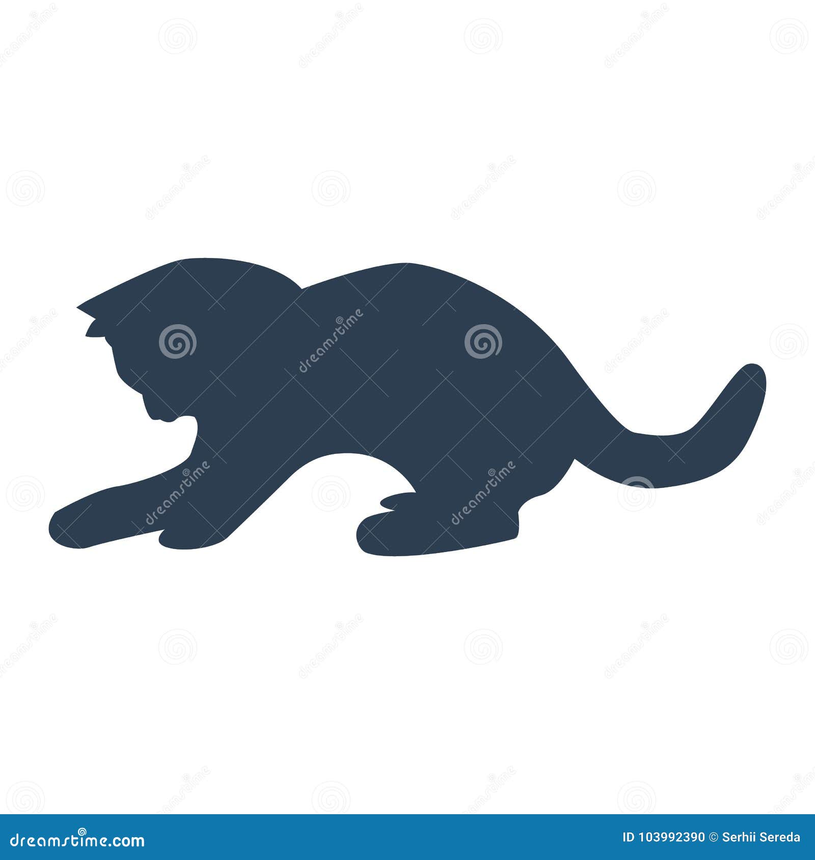 Cat Icon on White Background Stock Illustration - Illustration of ...