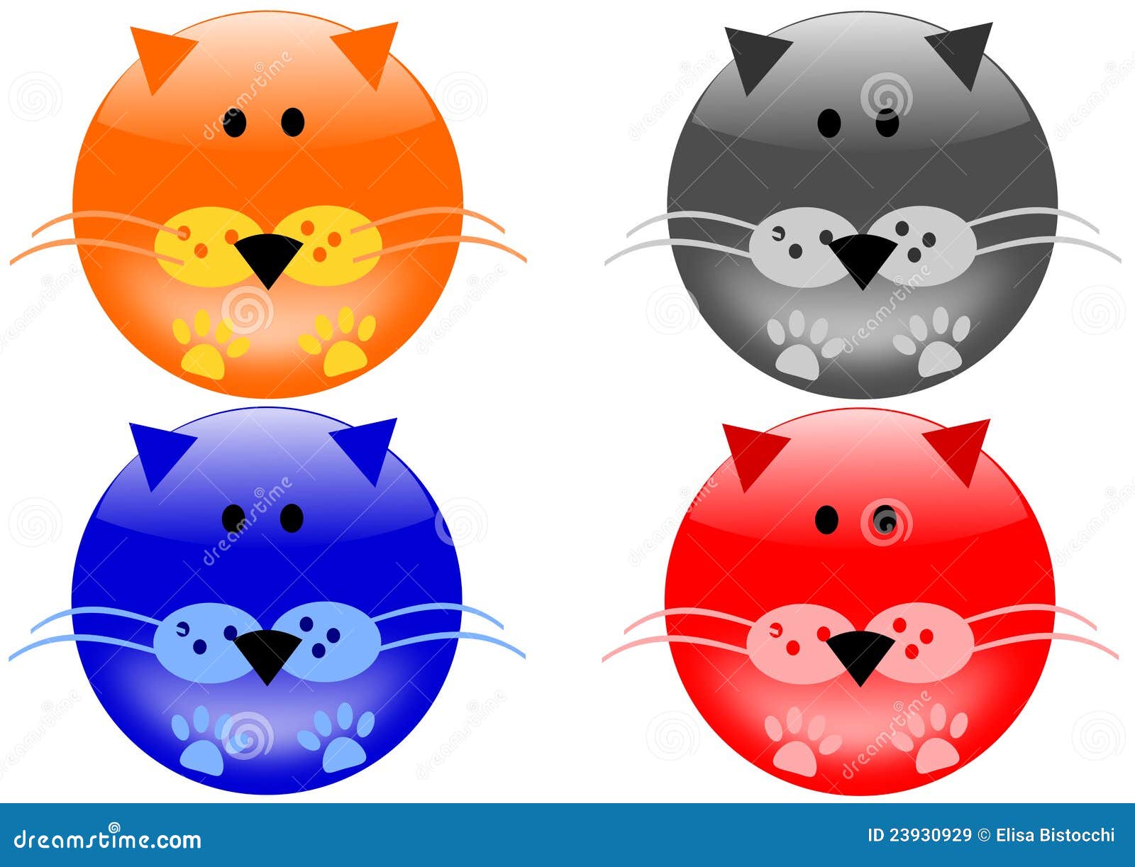 Cat icons stock illustration. Illustration of computer - 23930929