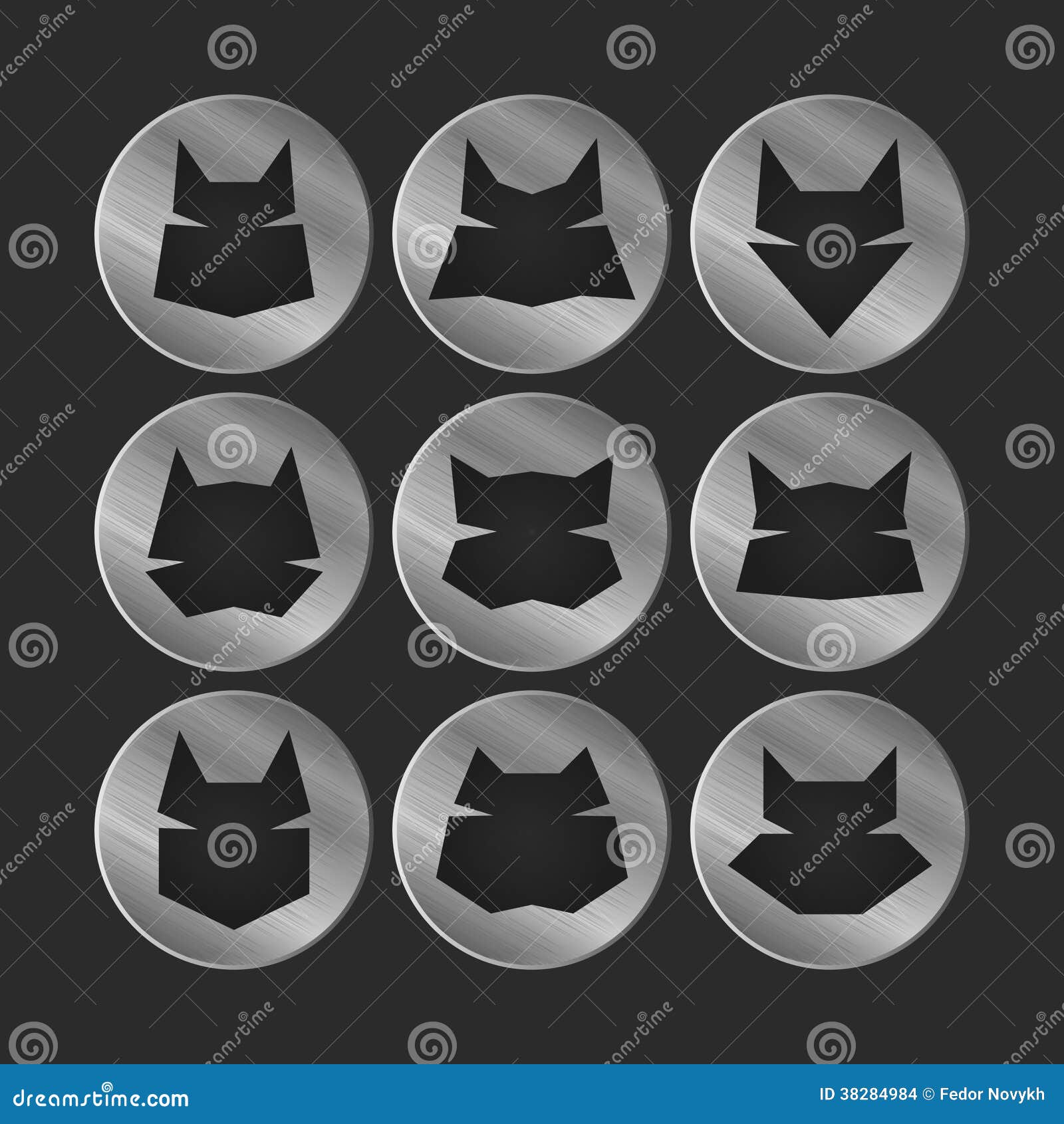 Cat icons stock vector. Illustration of great, follow - 38284984