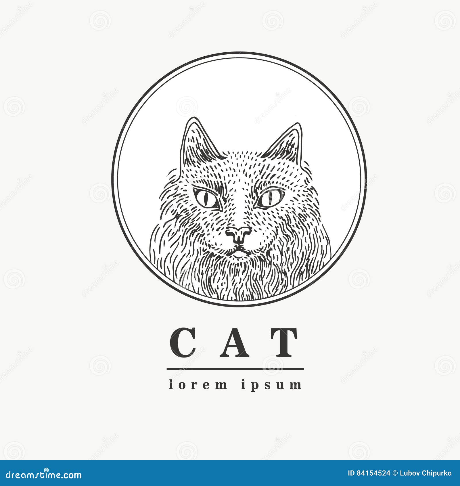 Cat illustration vector stock vector. Illustration of graphic - 84154524
