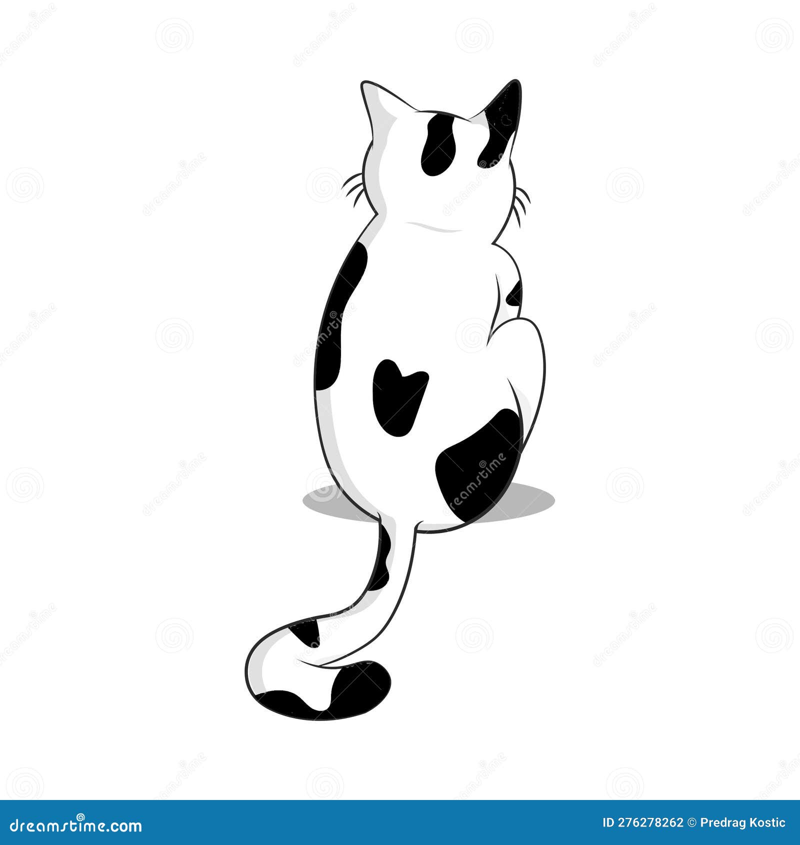 Cat with Its Back Turned Icon Stock Illustration - Illustration of ...