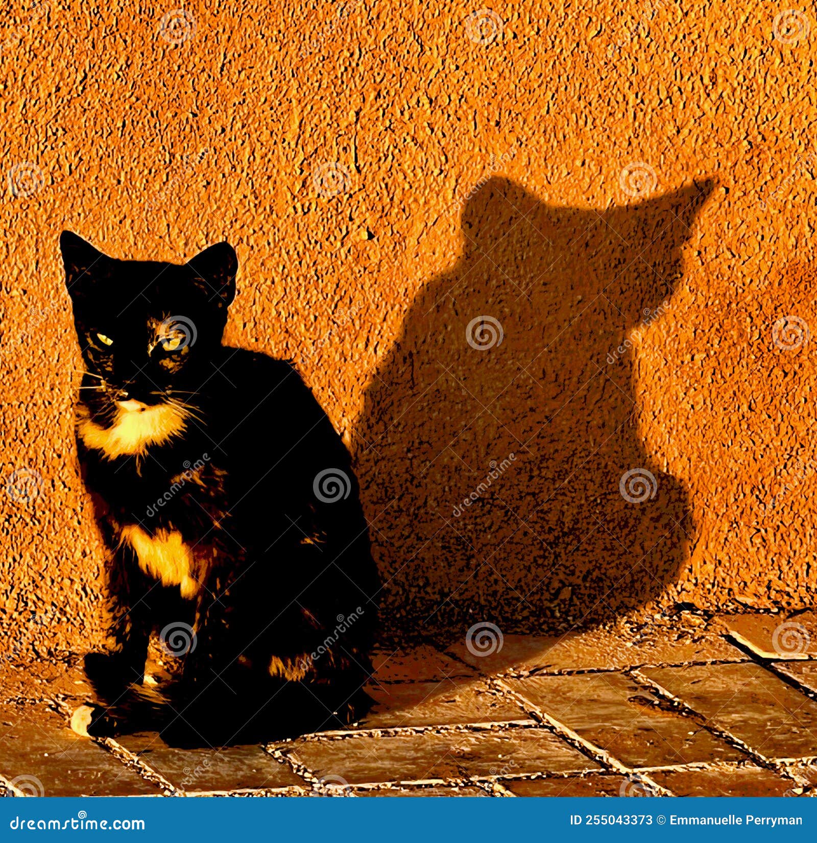 A Cat and its Shadow stock image. Image of whiskers - 255043373