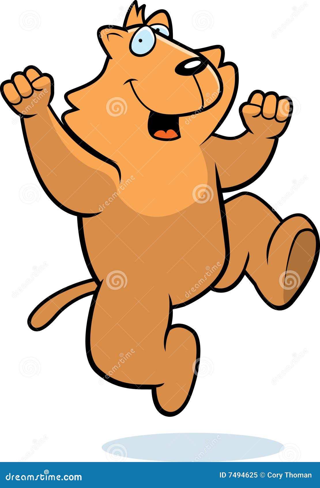 Cat Jumping stock vector. Illustration of happy, vector - 7494625