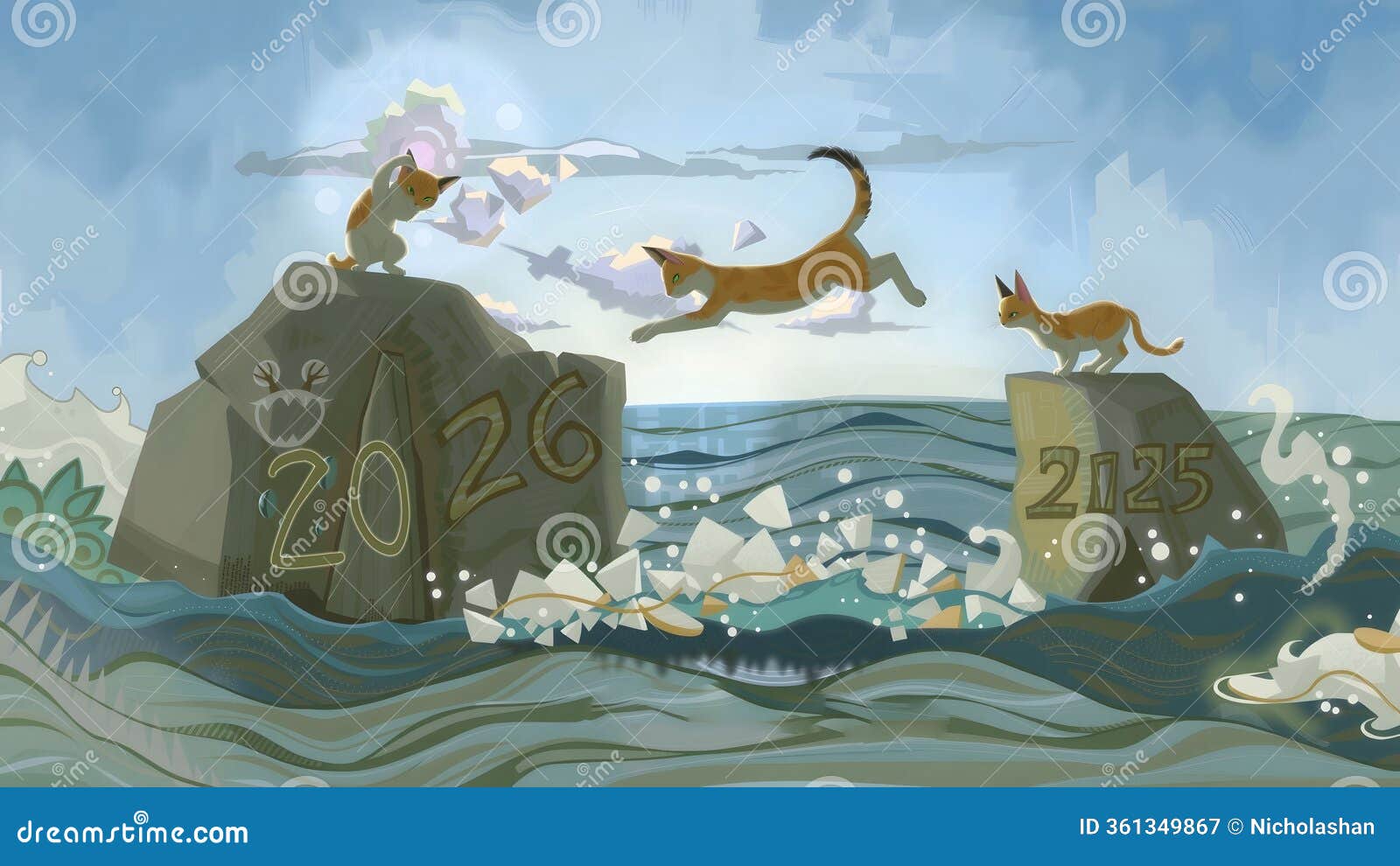 Number 2025 Made Of Green Grass. Natural Figure. 3D Rendering. Greenery ...