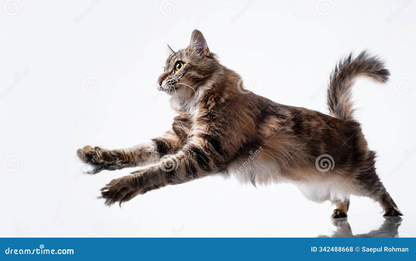Cat Jump Isolated on Transparent Background Stock Illustration ...