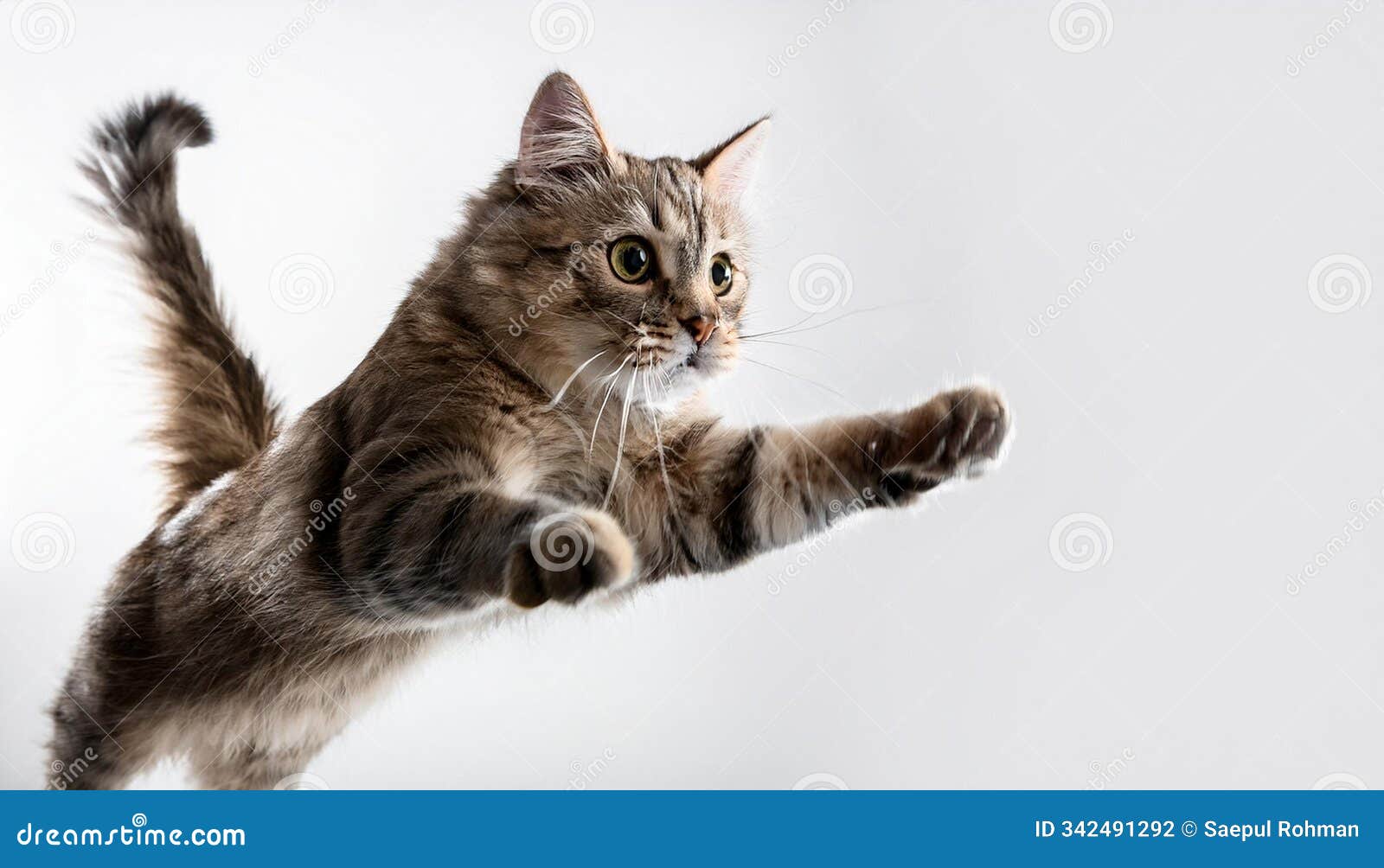 Cat Jump Isolated on Transparent Background Stock Illustration ...