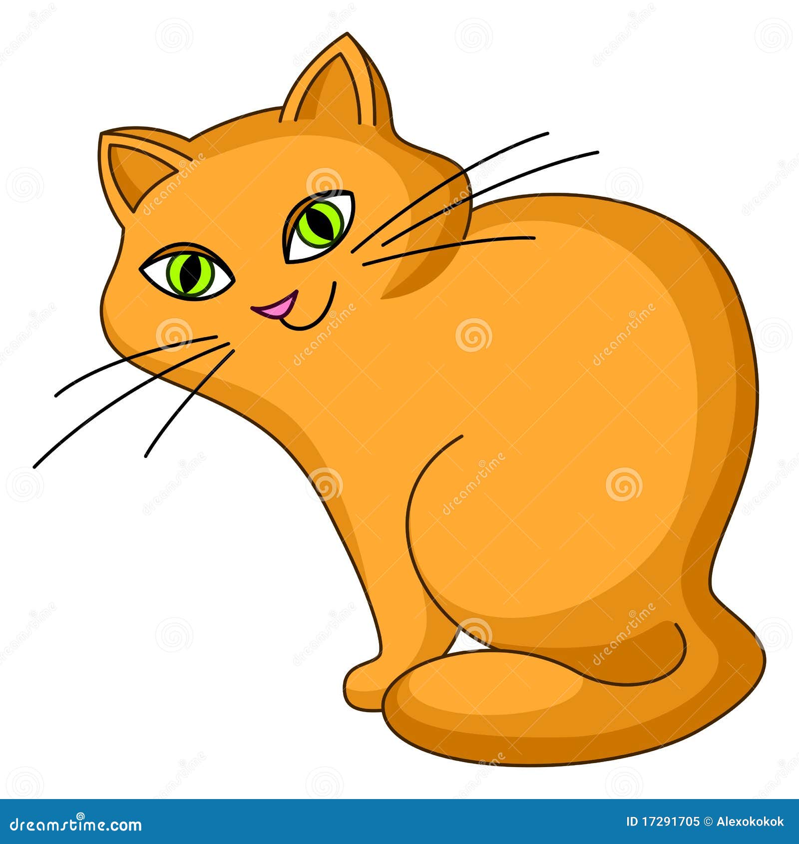 Cat kind sits stock vector. Illustration of cute, playful - 17291705
