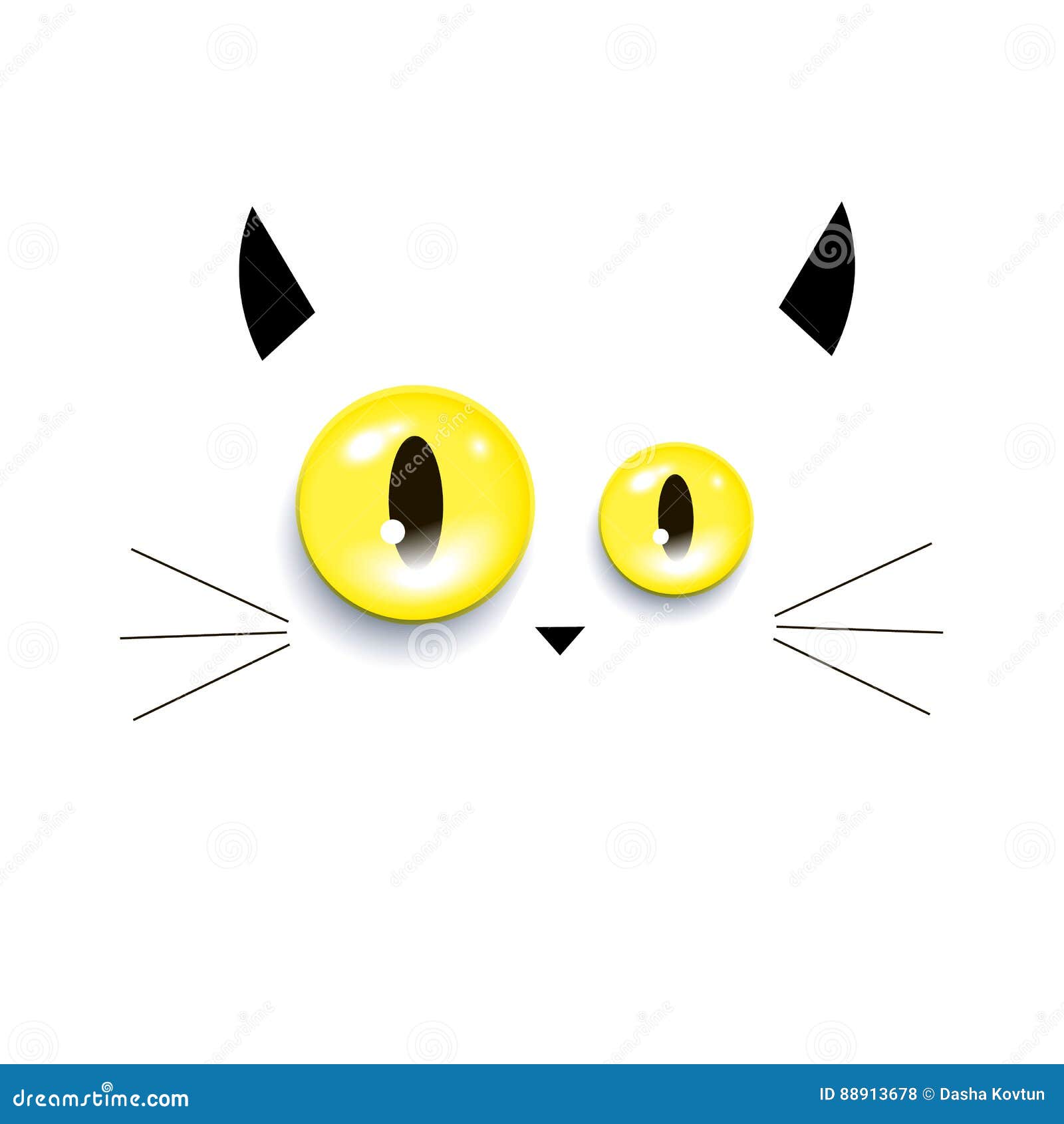 Cat Kitten Vector Mustache Eyes Animal Nose Stock Vector - Illustration ...