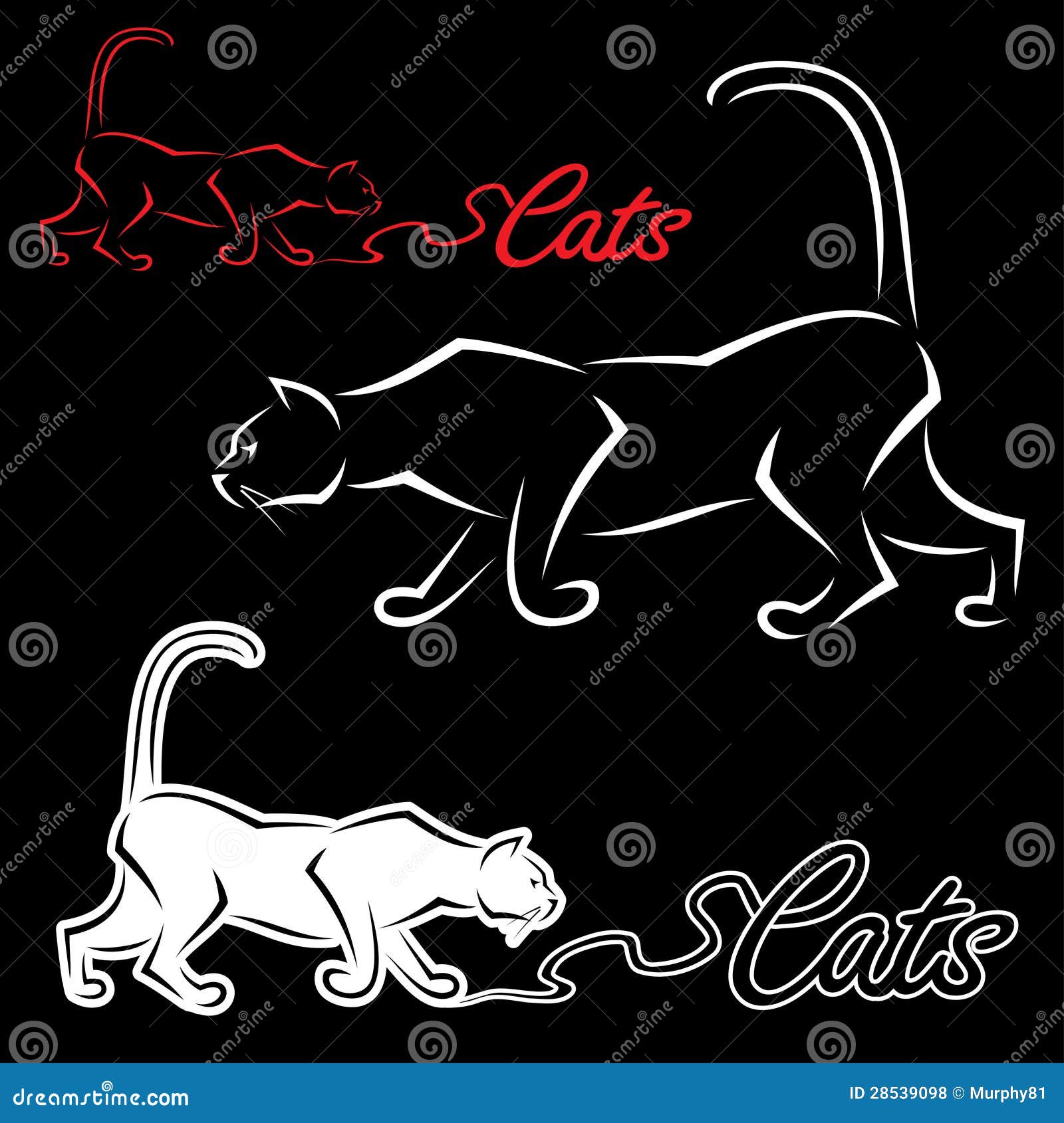 Cat label stock vector. Illustration of string, text - 28539098