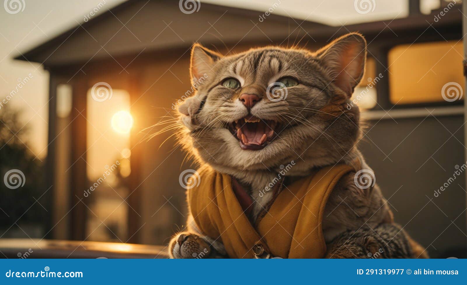 A Cat Laughing Very Happily ,cat, Kitty Stock Image - Image of laughing ...
