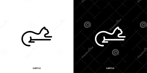 Simple Cat Line Logo Designs. Stock Vector - Illustration of signs ...