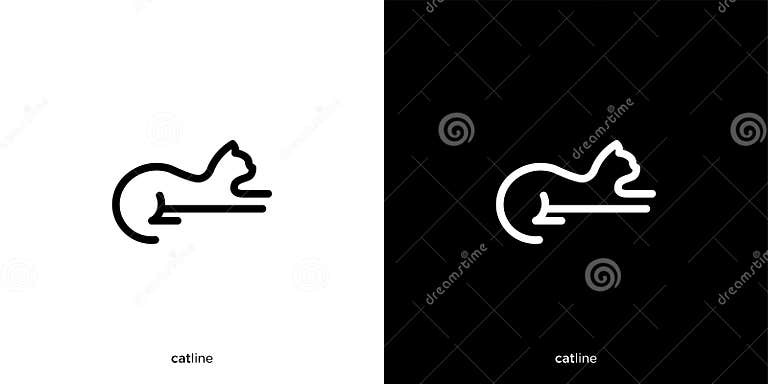 Simple Cat Line Logo Designs. Stock Vector - Illustration of signs ...