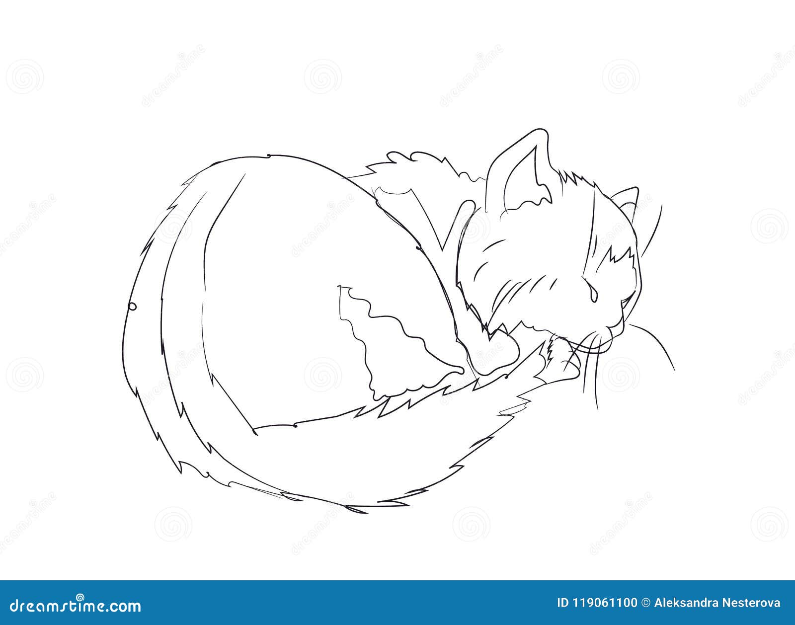 Cat lines, vector stock vector. Illustration of face - 119061100
