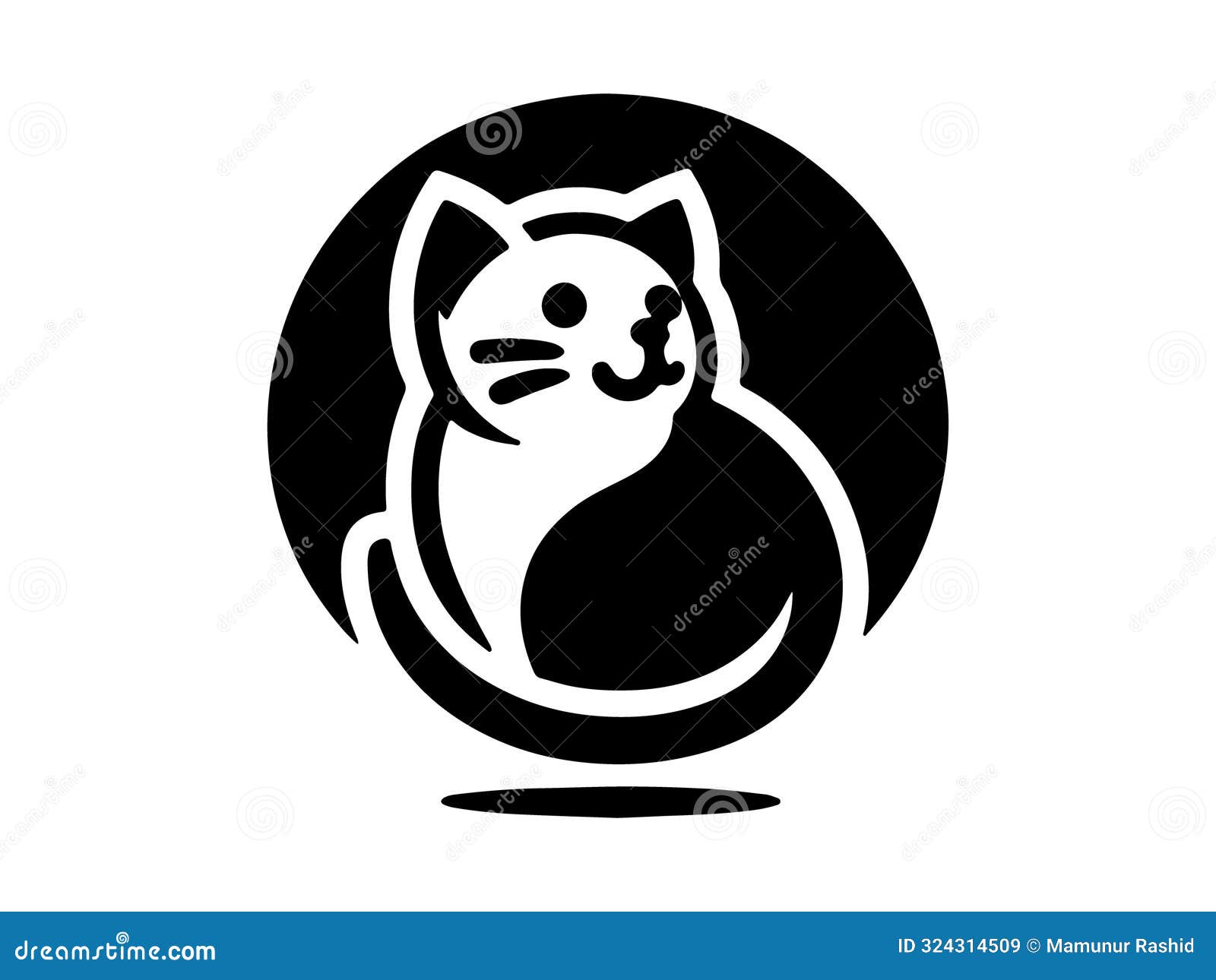 Cat Logo Design Icon Symbol Vector Illustration Stock Illustration ...