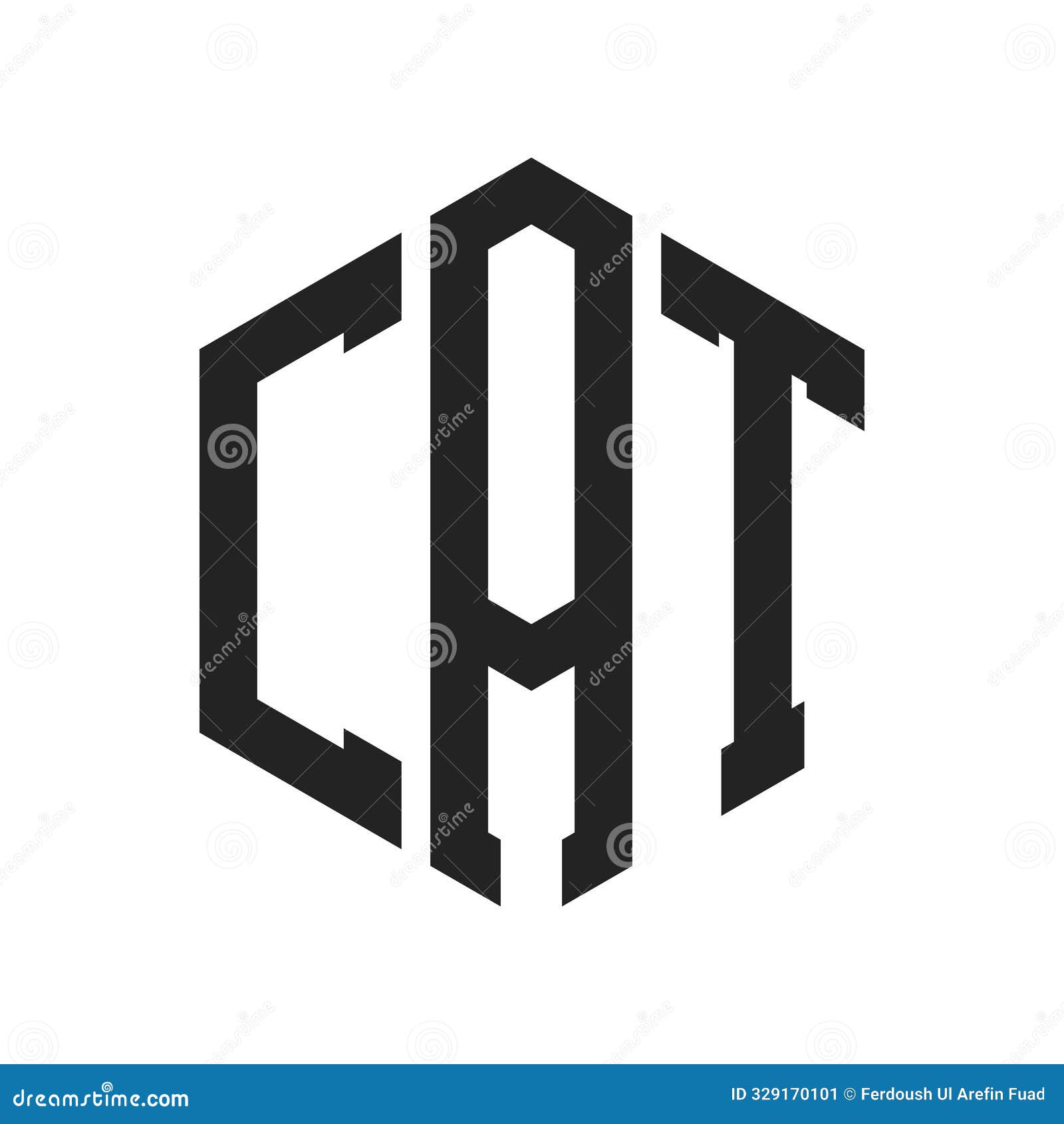 CAT Logo Design. Initial Letter CAT Monogram Logo Using Hexagon Shape ...
